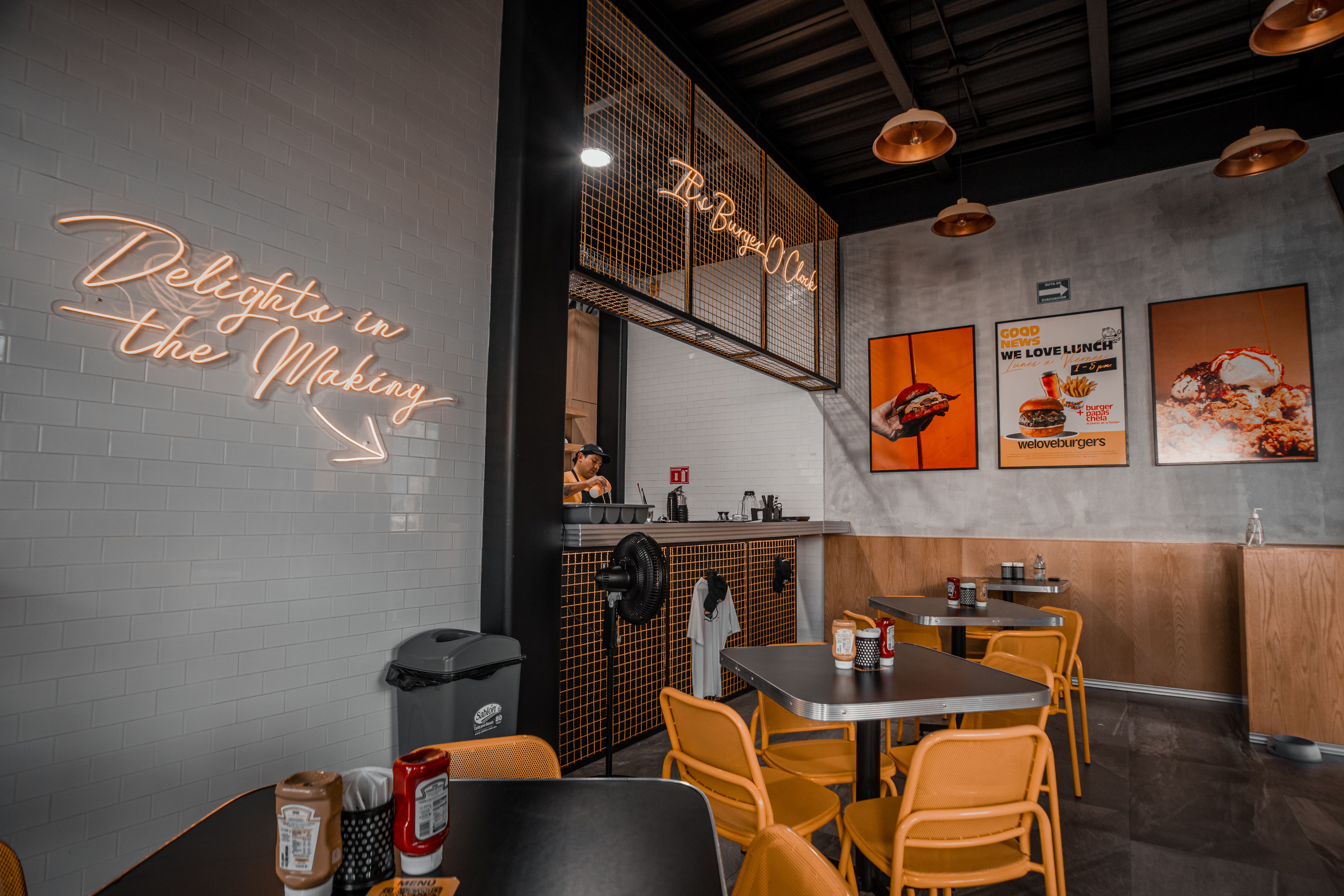 Modern Burger Restaurant Interior in Mexico · Free Stock Photo