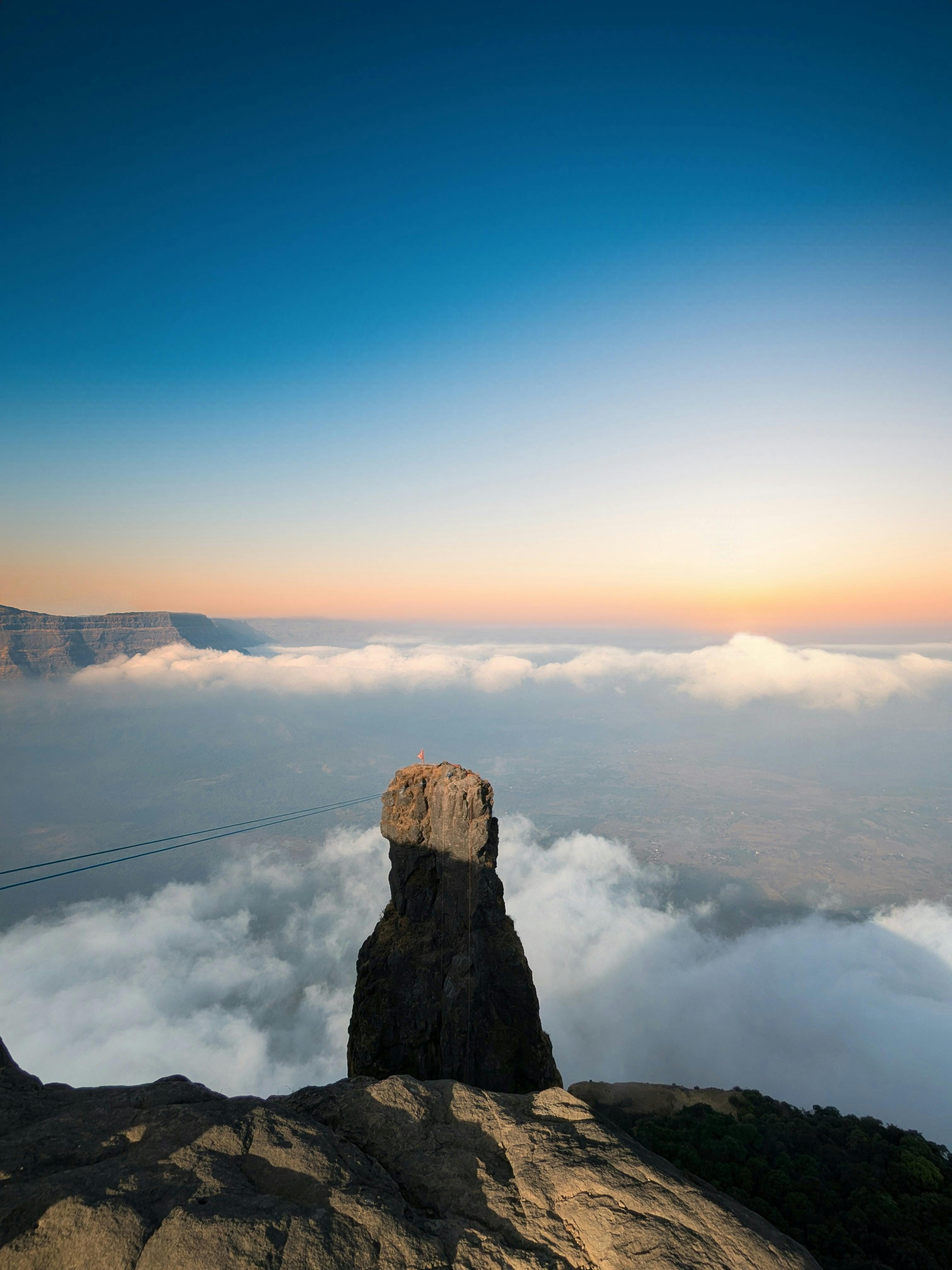 Stunning View of Sunrise Over Ghatghar Peaks · Free Stock Photo