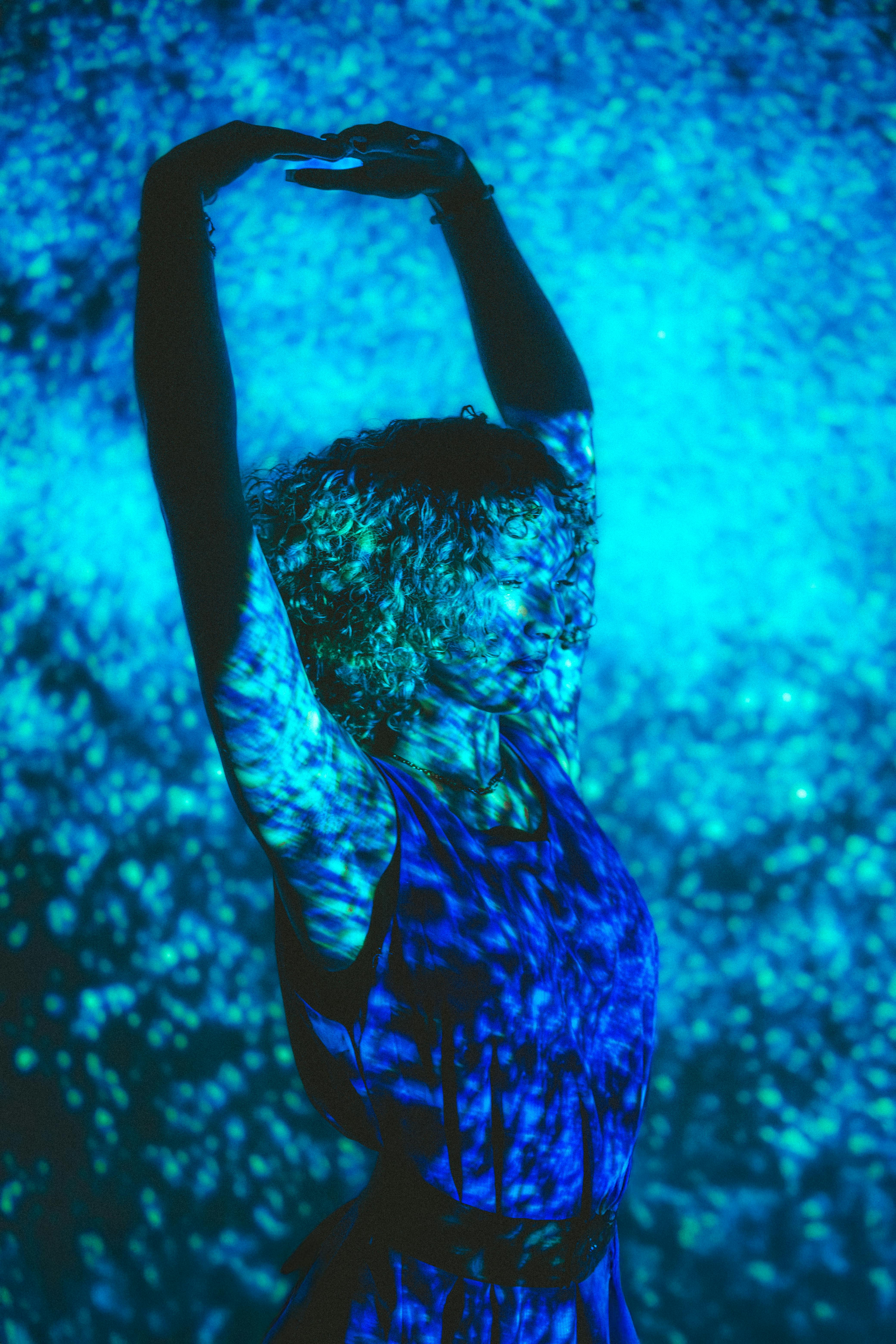 Artistic Projection Portrait with Abstract Lighting · Free Stock Photo