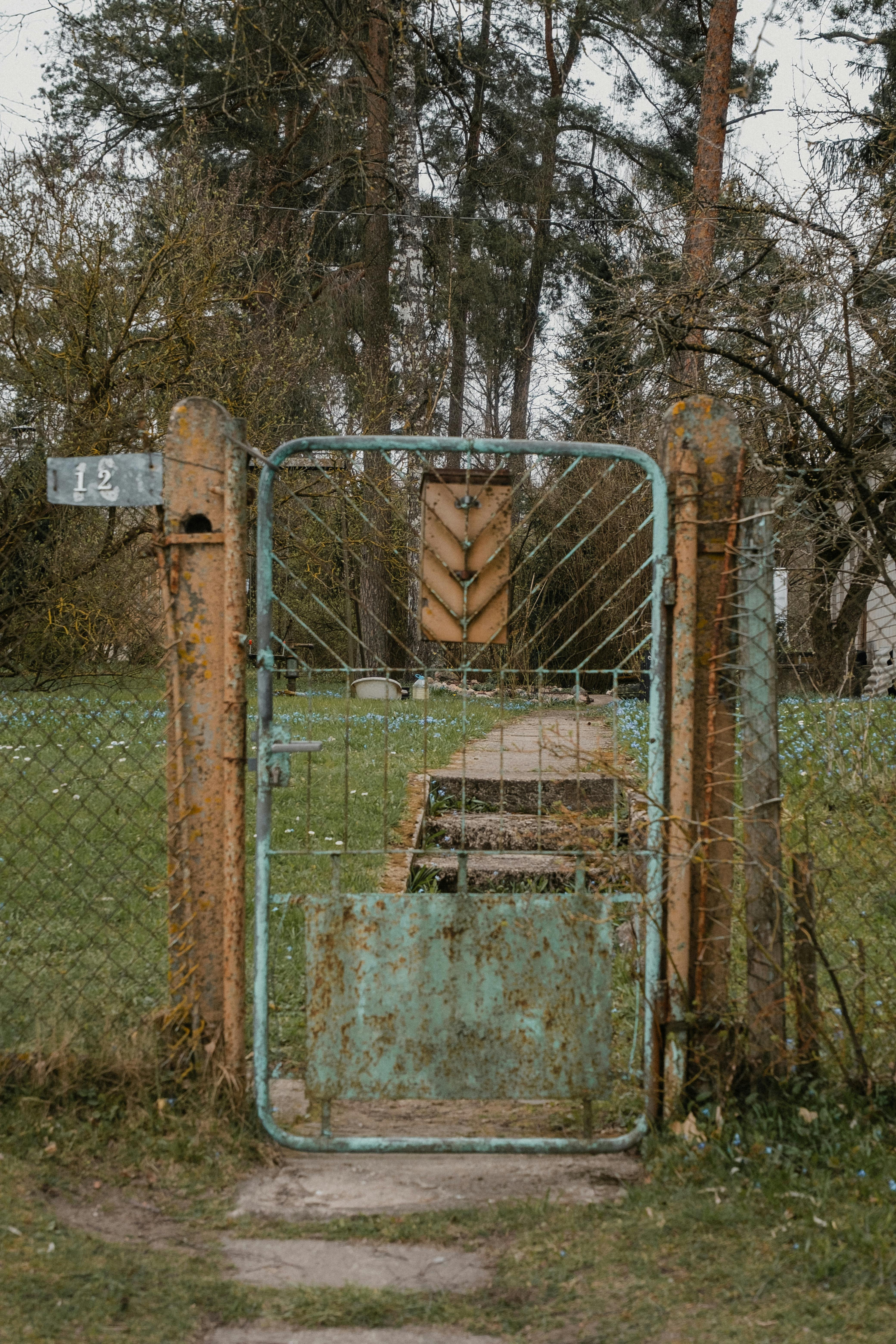 Rustic Gate Leading to Overgrown Pathway · Free Stock Photo