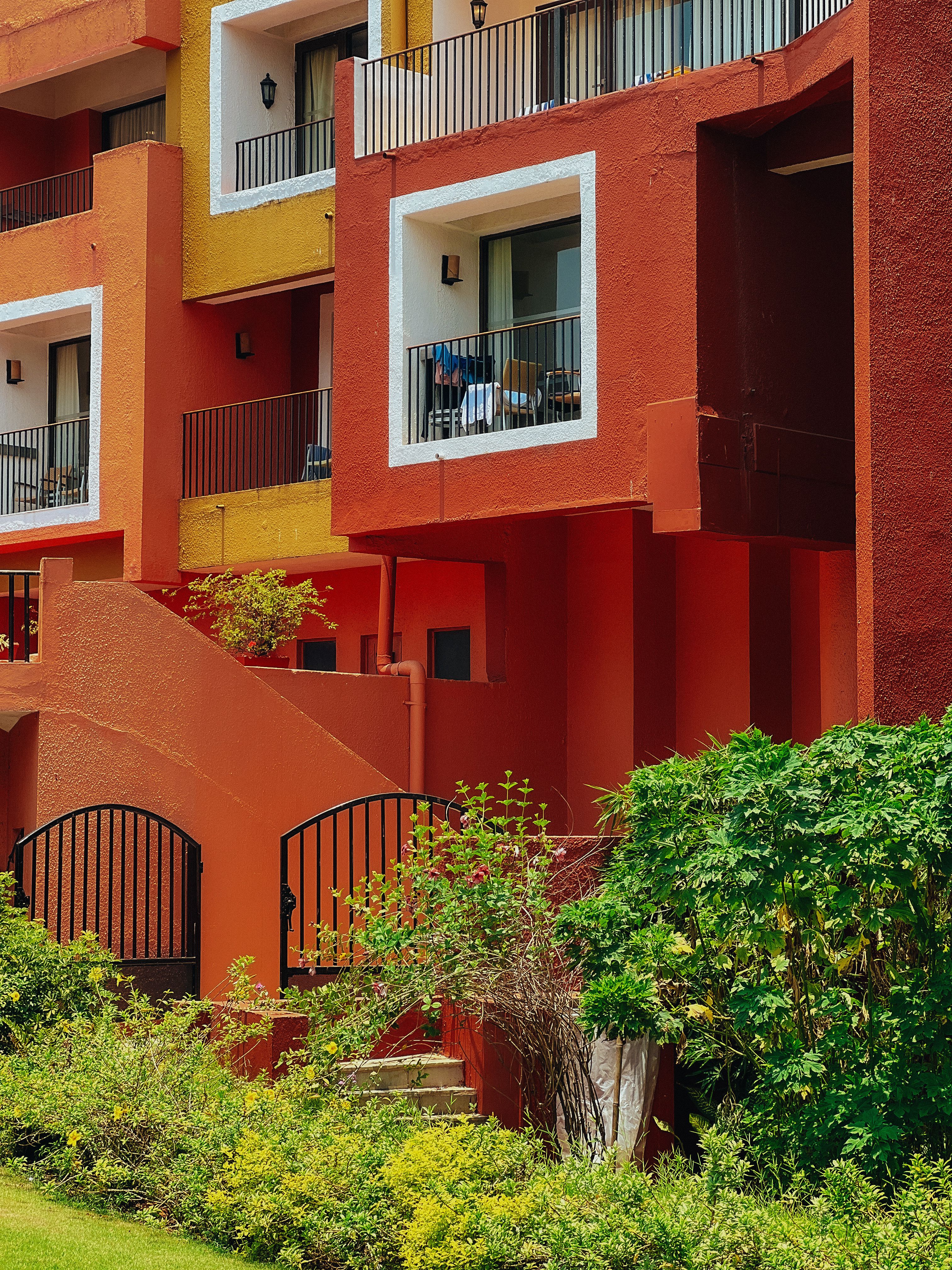 Vibrant Modern Apartment Building Exterior · Free Stock Photo