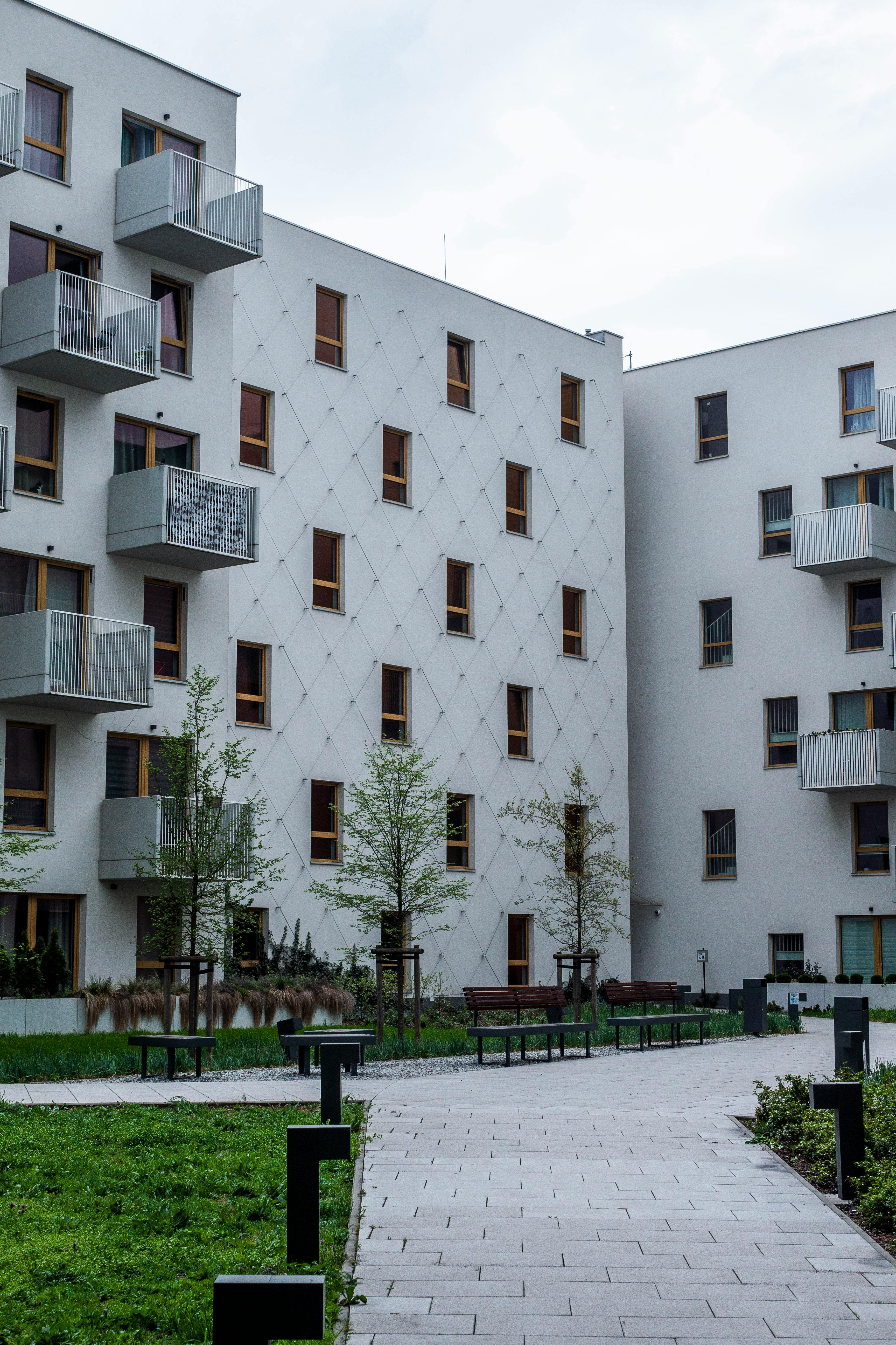 Modern Residential Apartment Buildings Exterior View · Free Stock Photo
