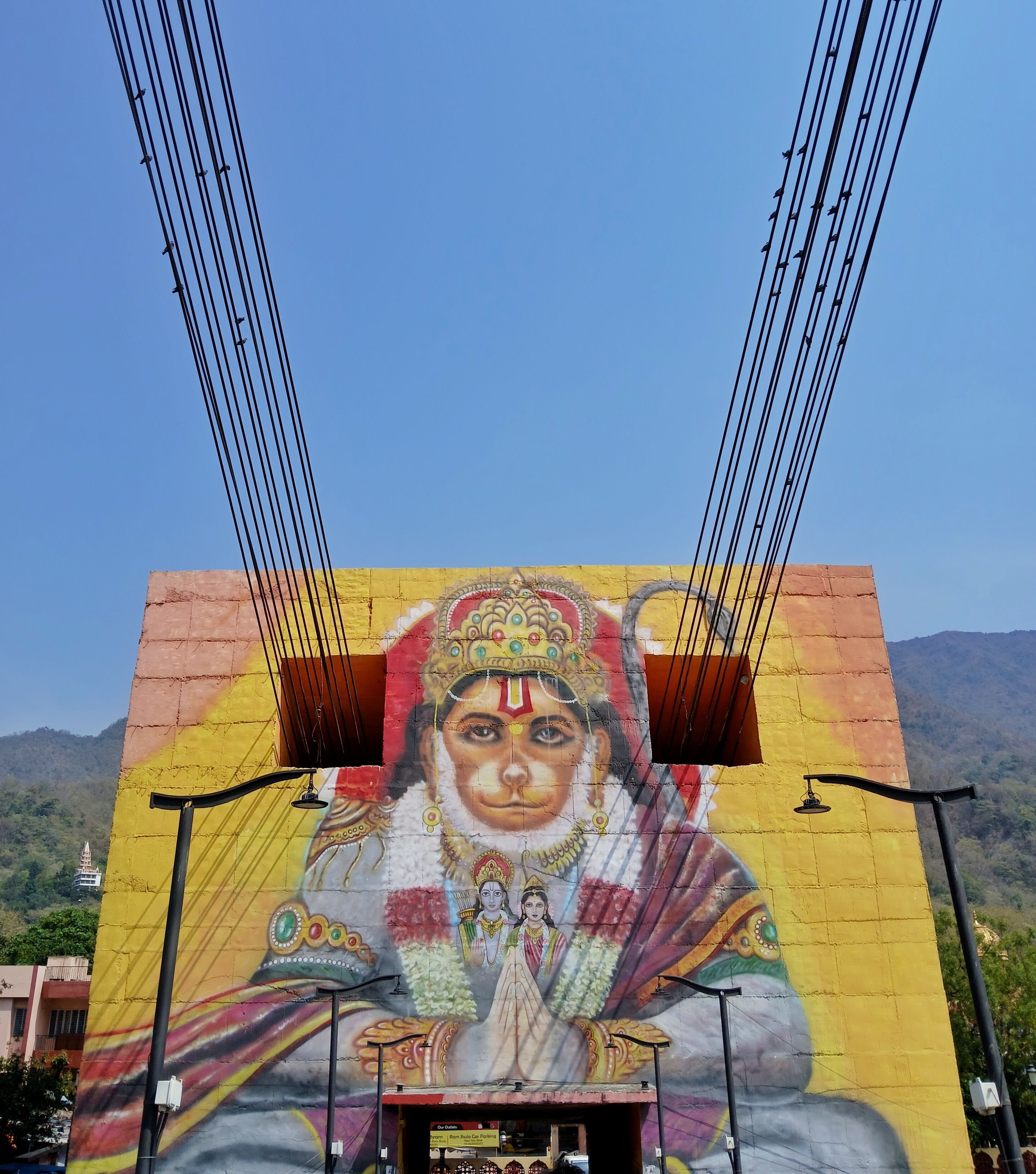 Vibrant Hanuman Mural on Building Facade · Free Stock Photo