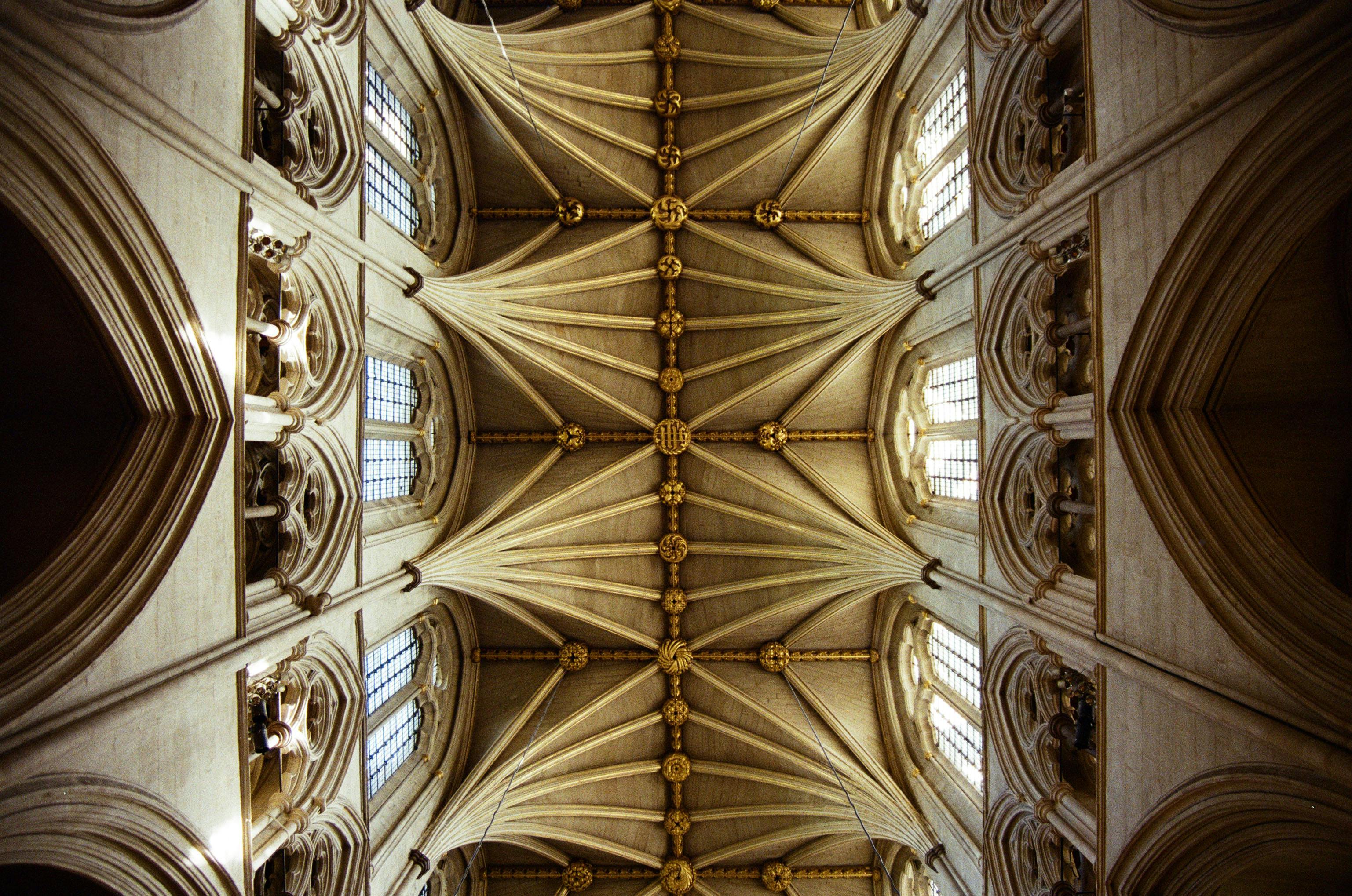Ornate Gothic Cathedral Ceiling Architecture · Free Stock Photo