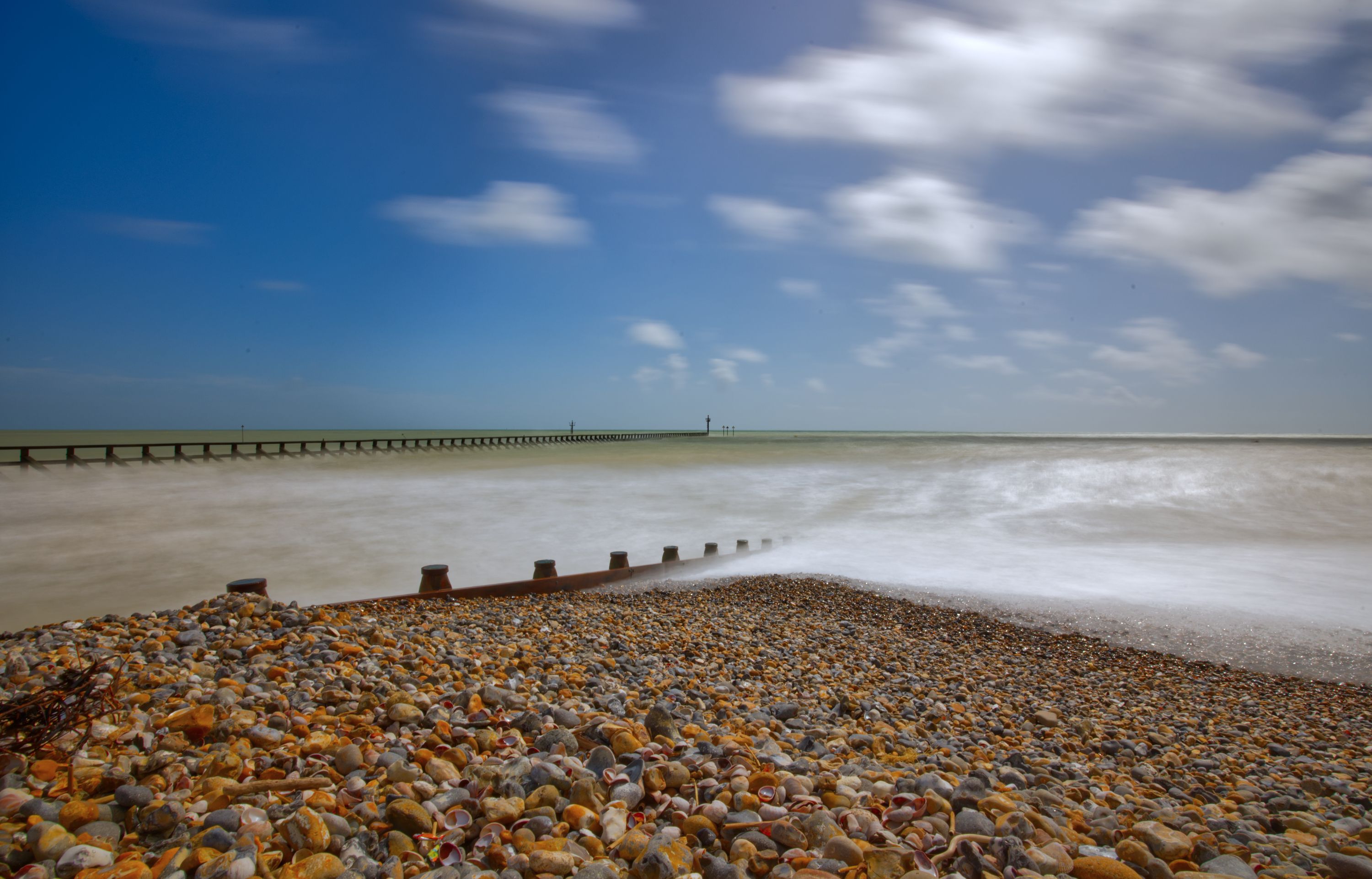 Serene Pebble Beach at Littlehampton, England · Free Stock Photo
