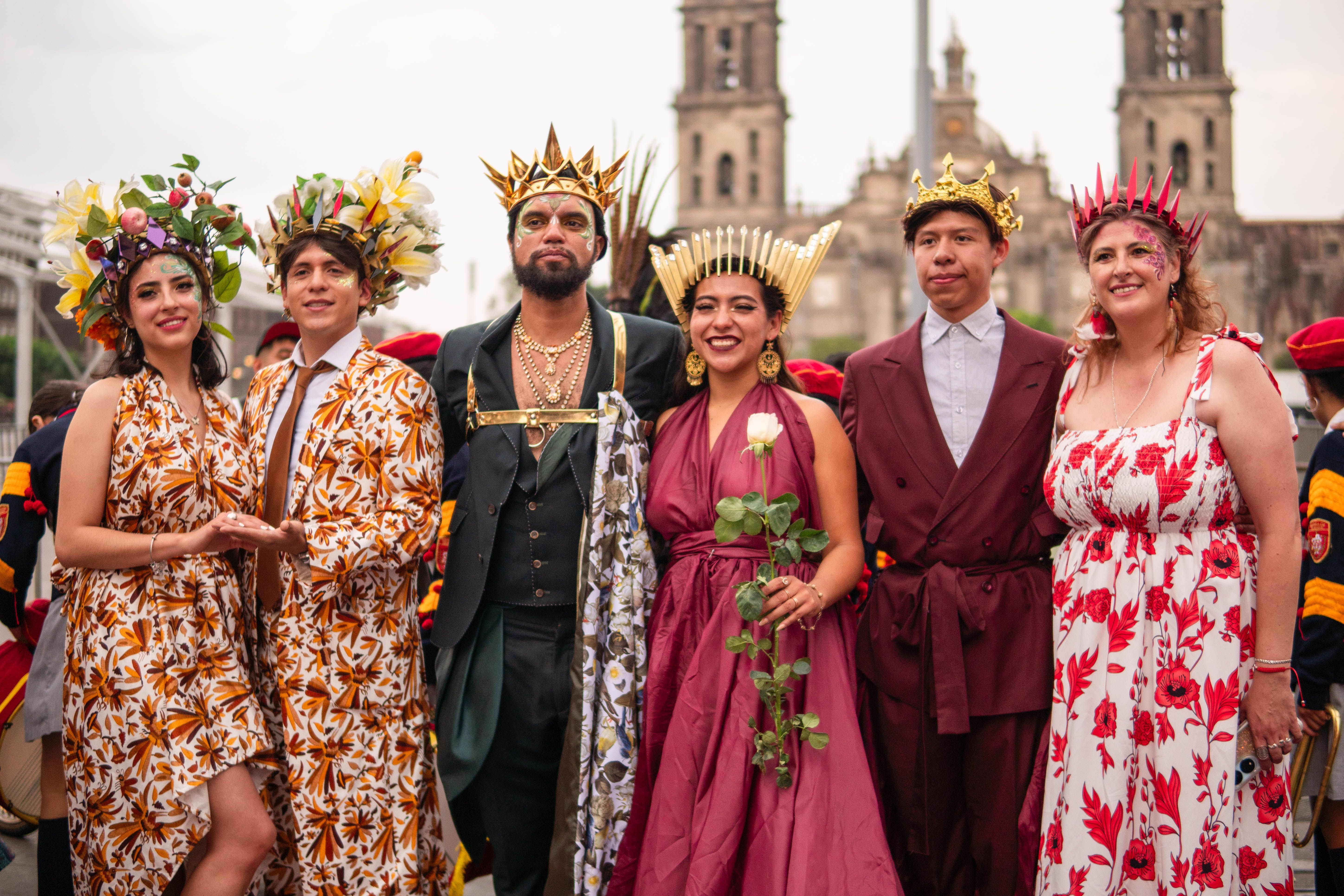 Colorful Group Portrait at Cultural Festival · Free Stock Photo