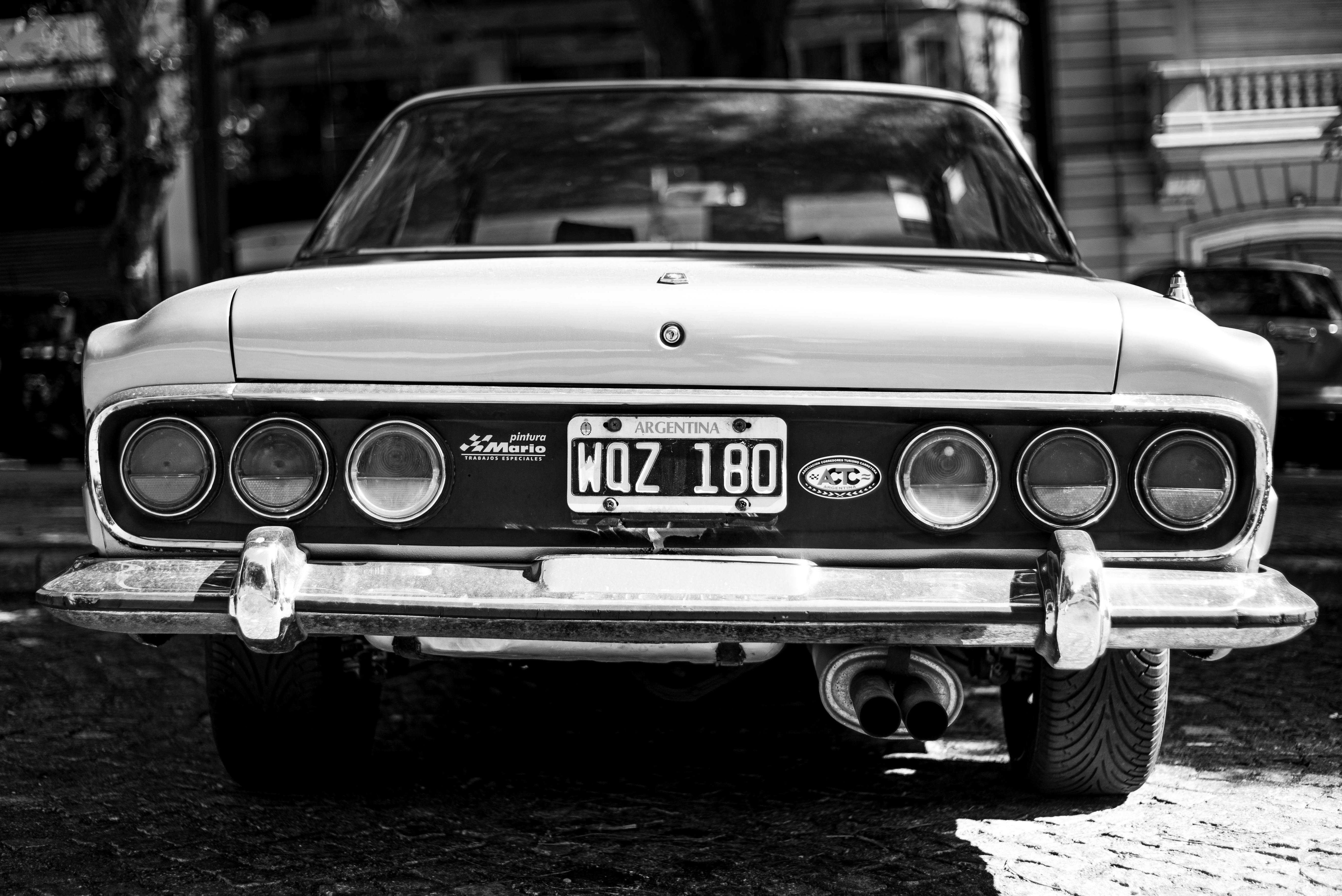 Vintage Car Rear View in Buenos Aires · Free Stock Photo