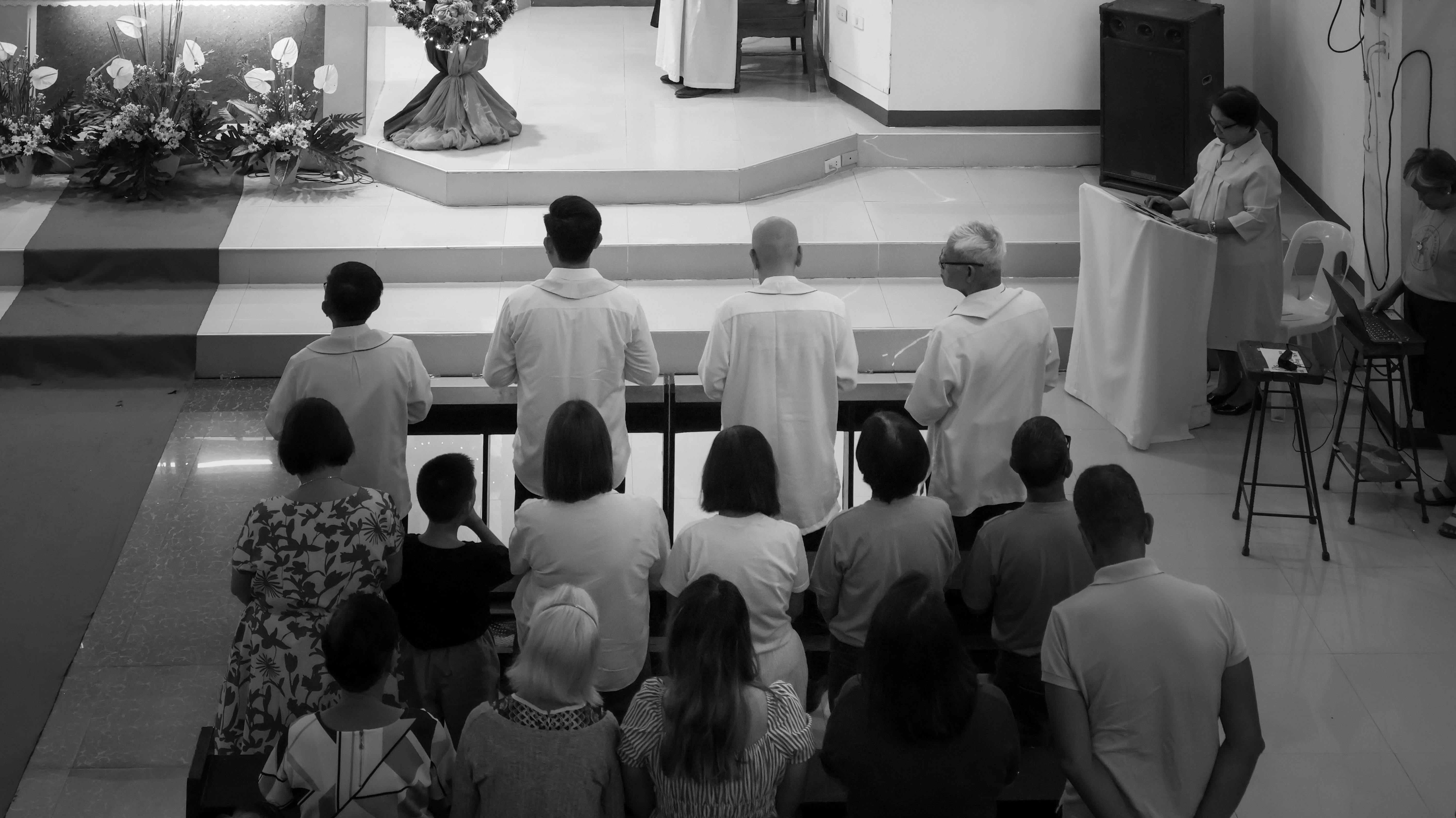 Black and White Church Service Gathering · Free Stock Photo