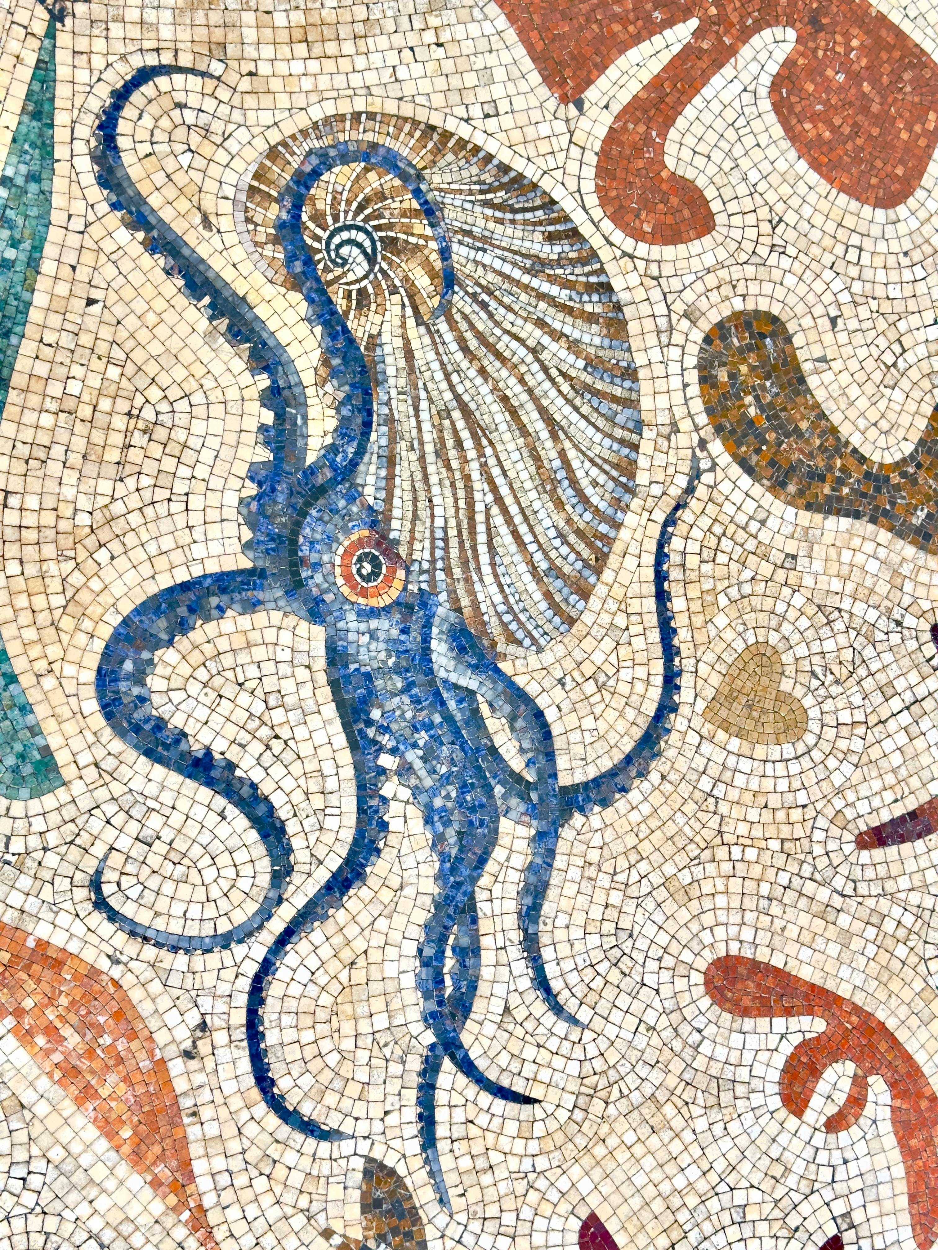 Colorful Mosaic Art of an Octopus on a Wall · Free Stock Photo