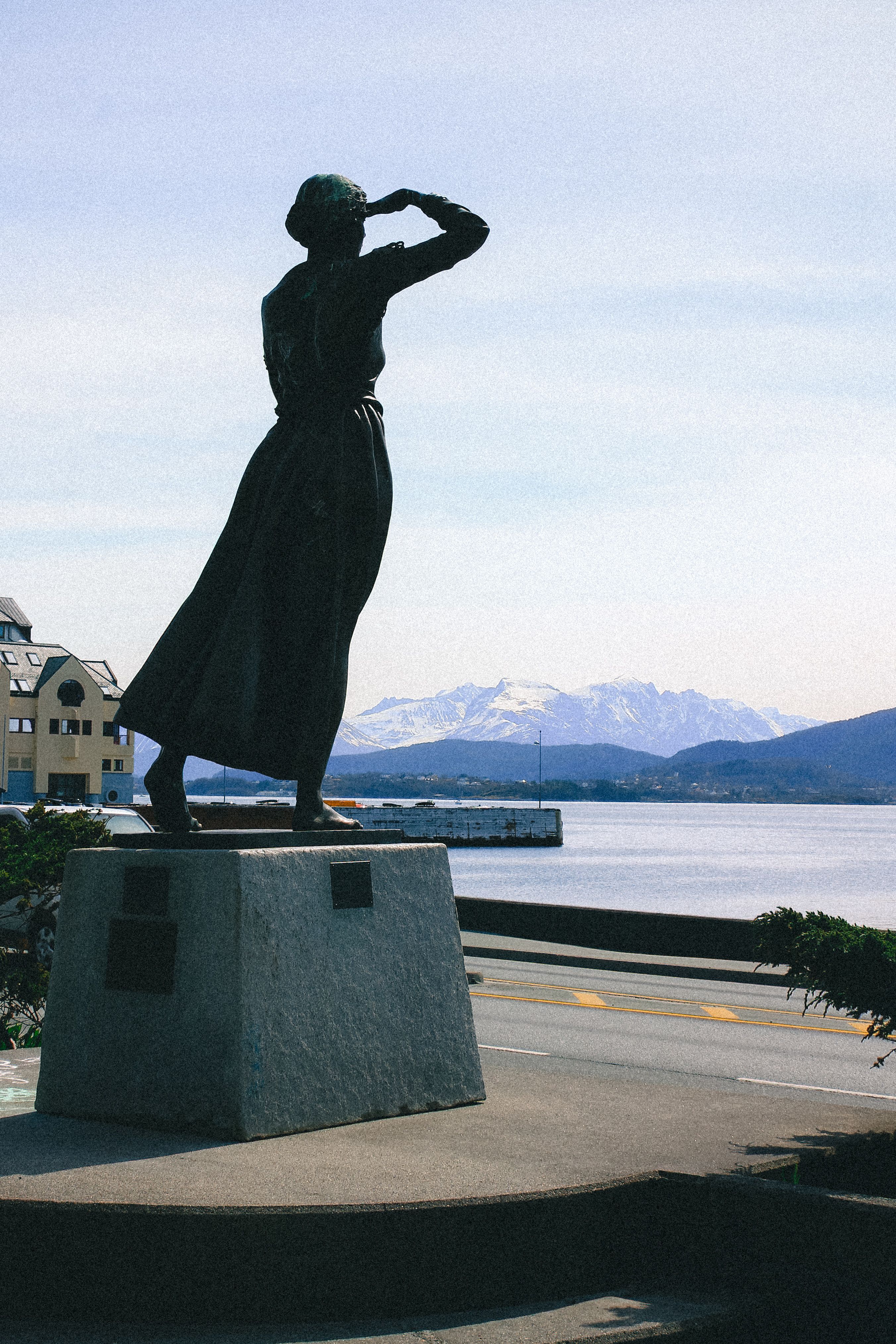 Statue Overlooking Alesund Fjord in Norway · Free Stock Photo