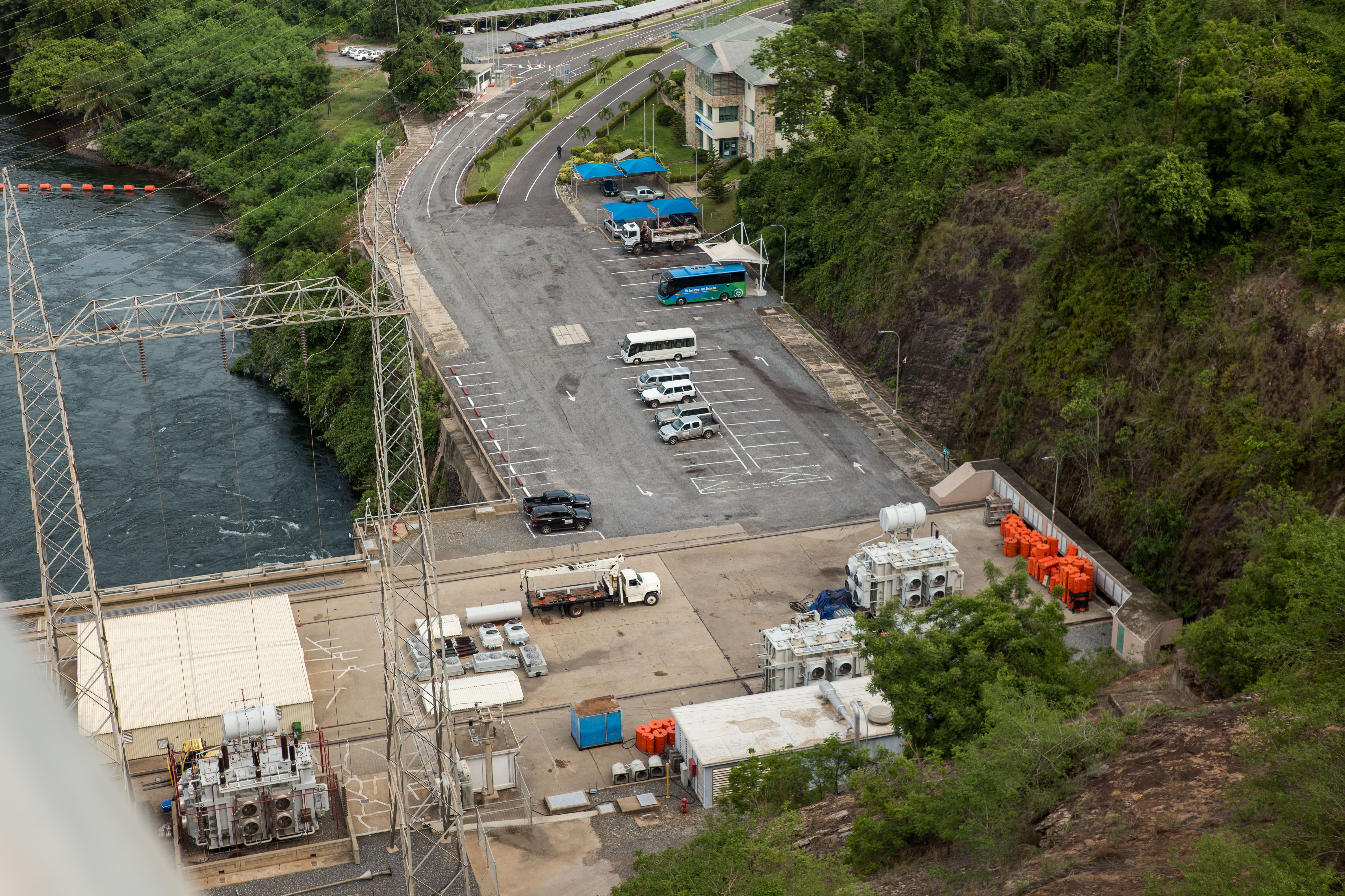 Aerial View of Hydroelectric Power Facility · Free Stock Photo