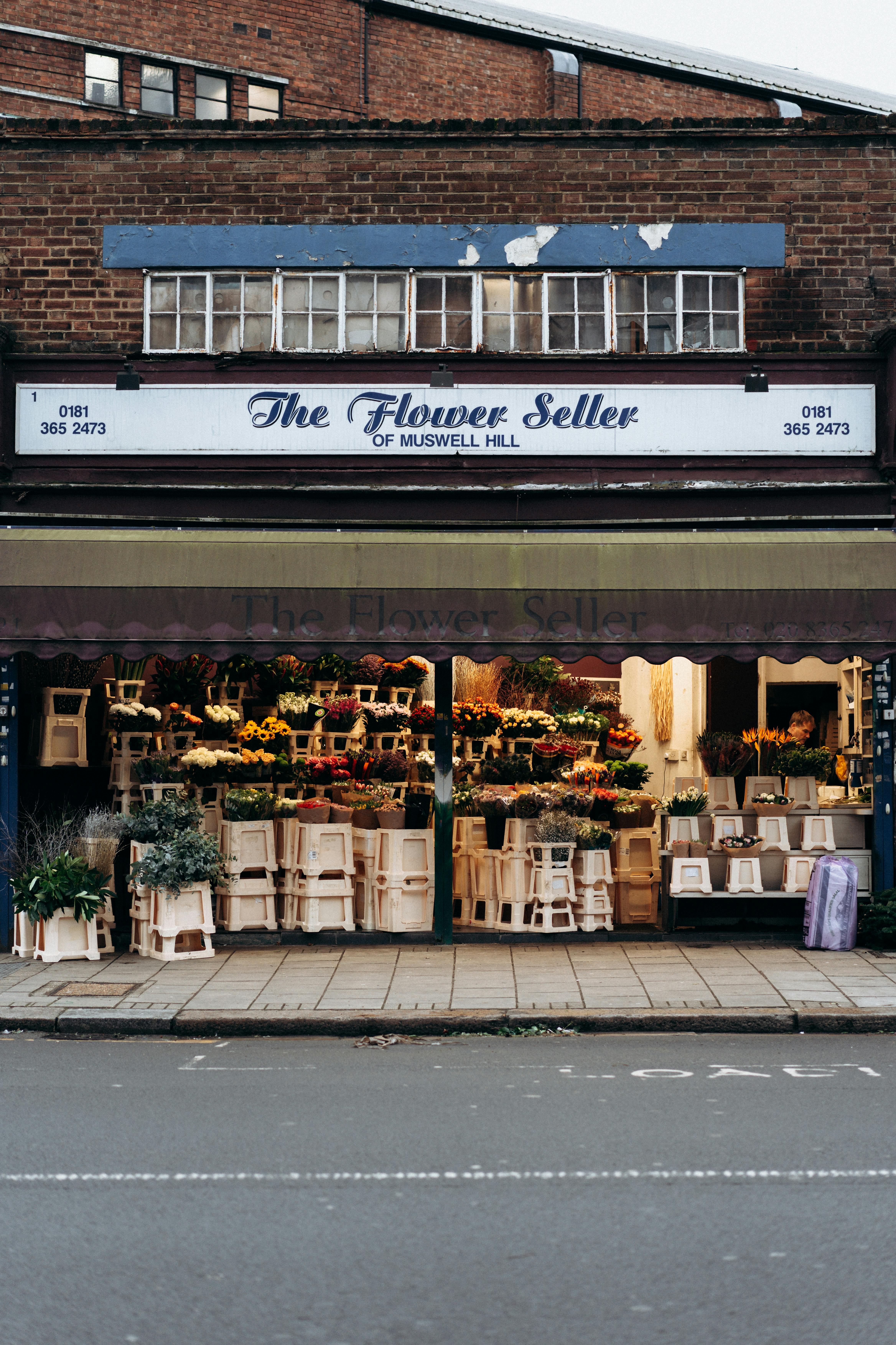 Charming Flower Shopfront in Muswell Hill, London · Free Stock Photo