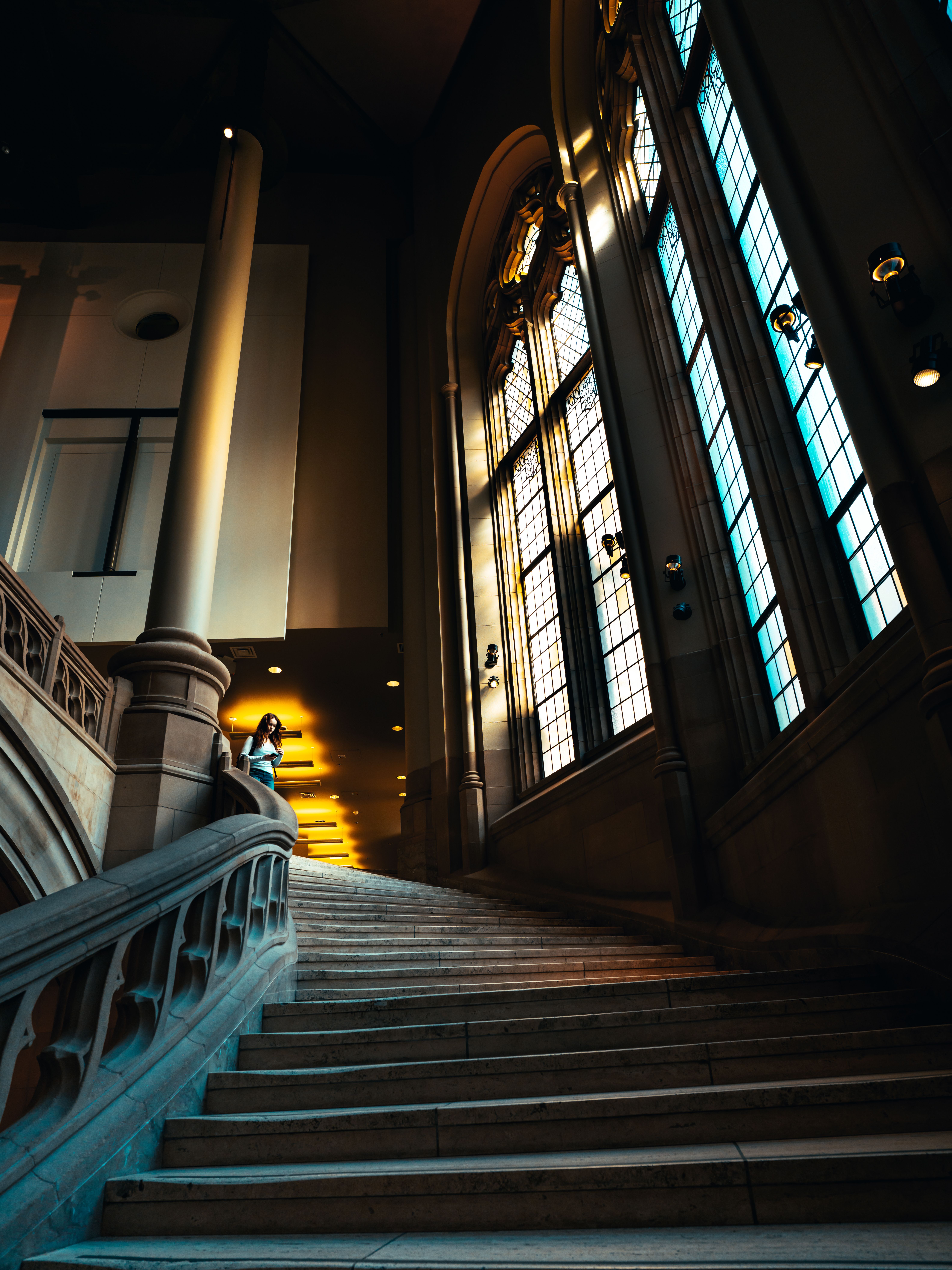 Stunning Gothic Architecture with Grand Staircase · Free Stock Photo
