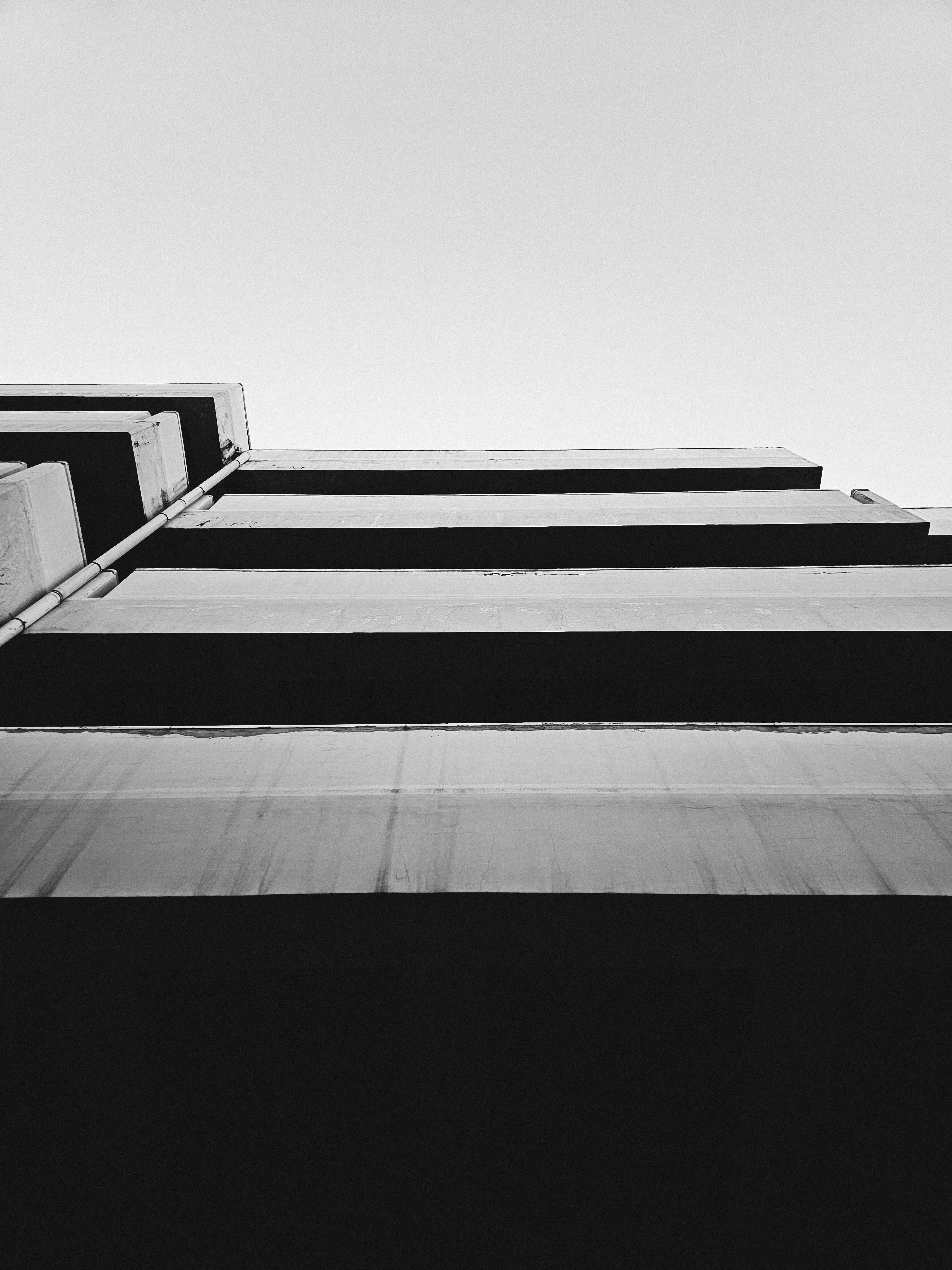 Monochrome Architectural Study of Modern Building · Free Stock Photo