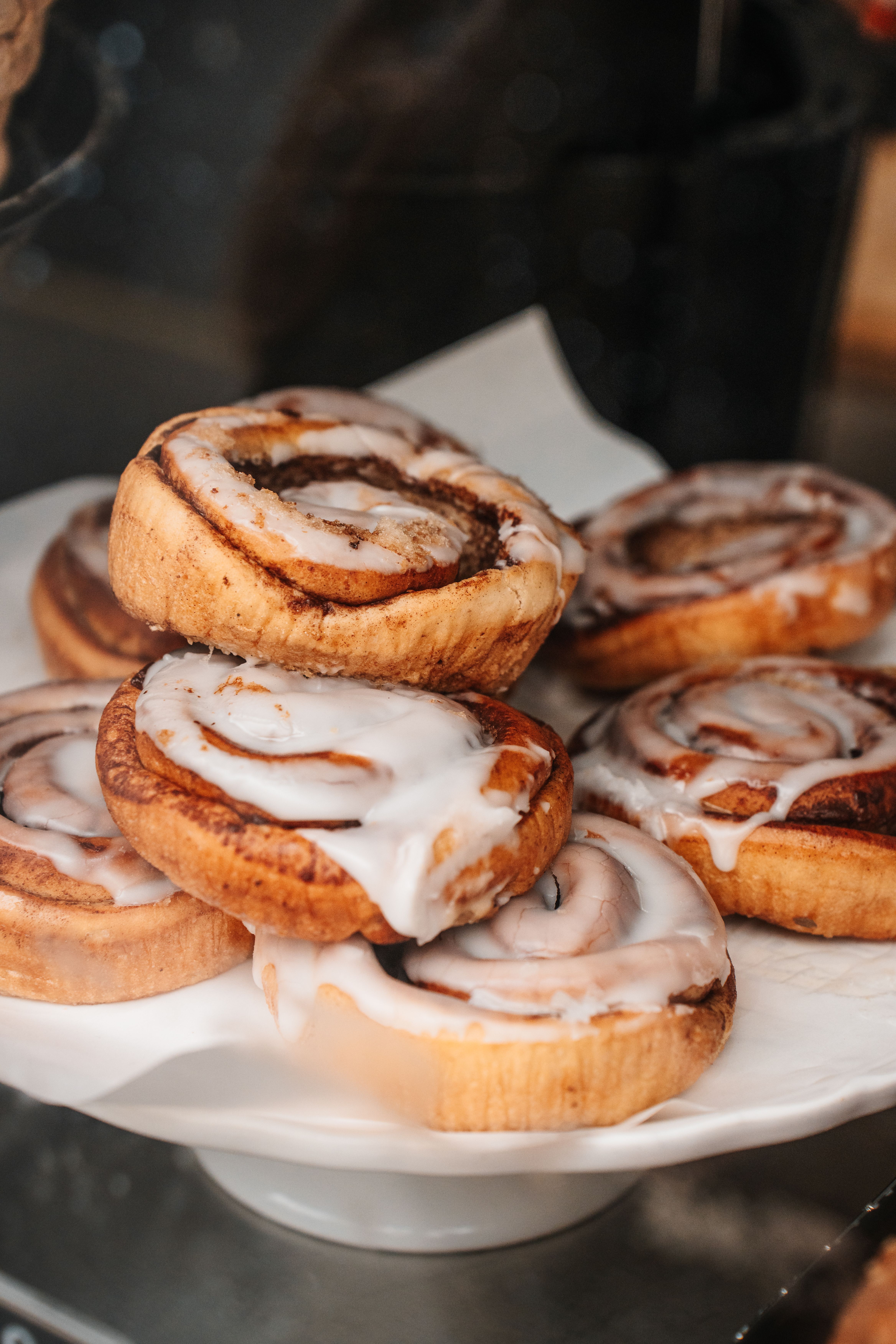 Freshly Baked Cinnamon Rolls with Icing · Free Stock Photo