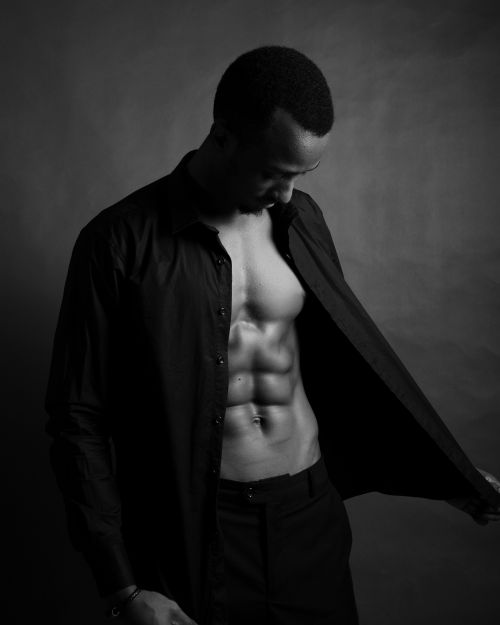 Stylish Black and White Fashion Portrait of a Male Model · Free Stock Photo