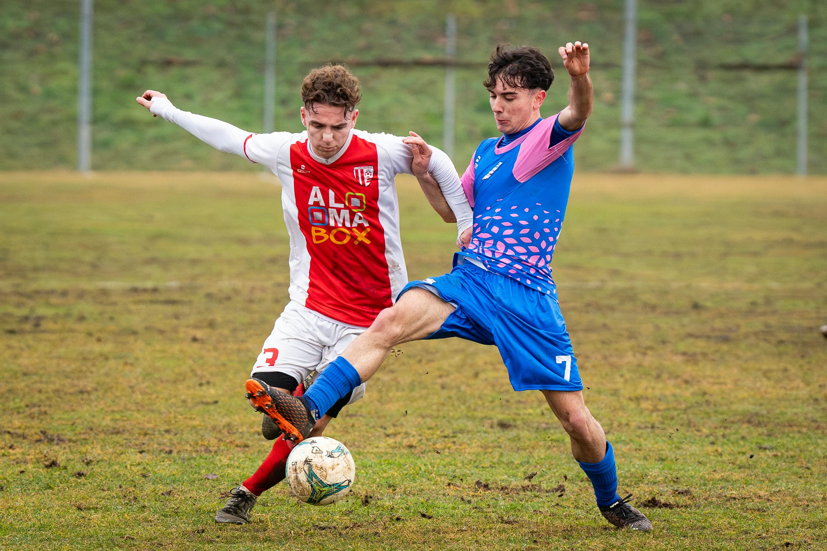 Intense Soccer Match on a Muddy Field · Free Stock Photo