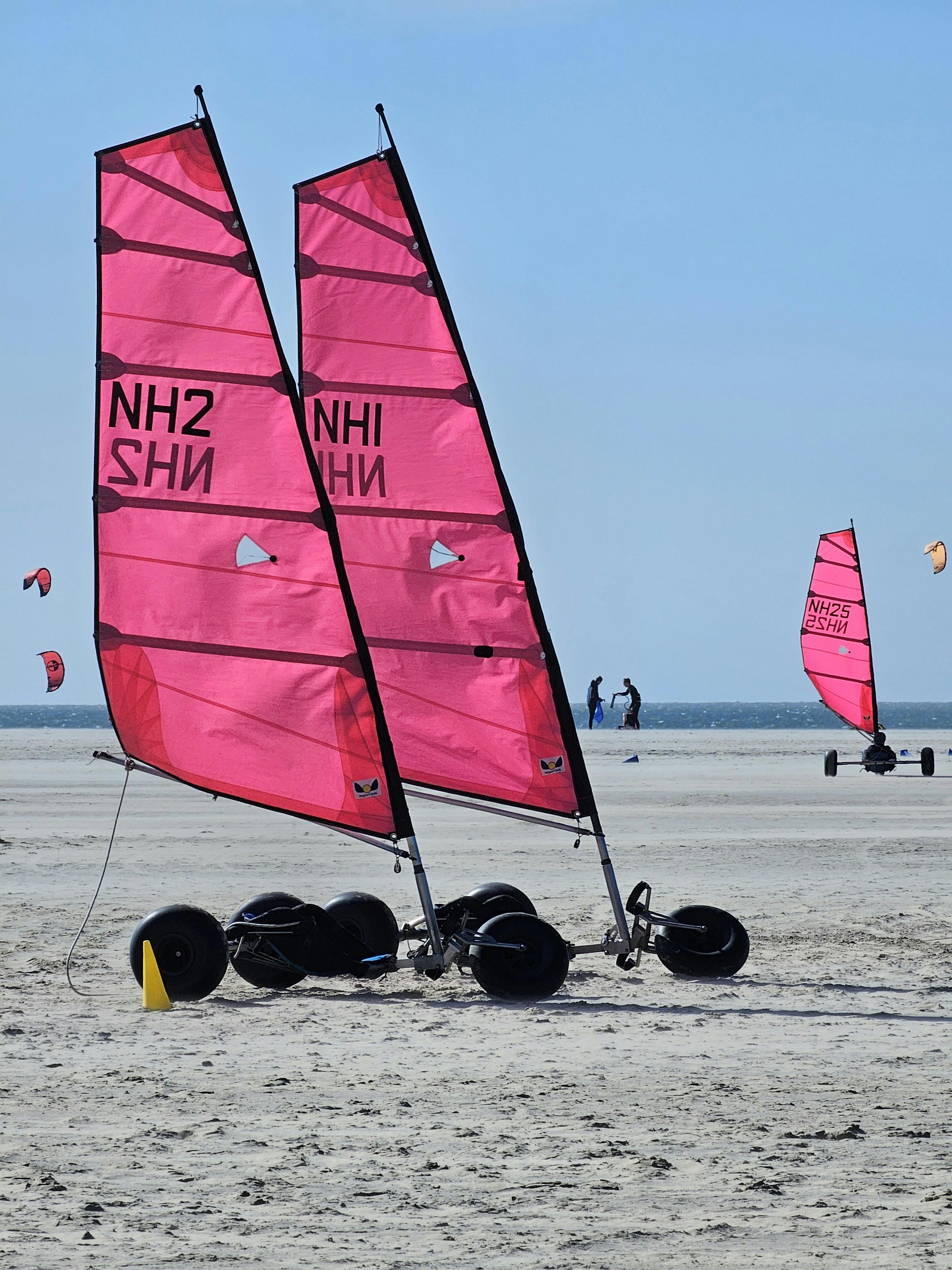 Pink Sand Yachts on Ouddorp Beach · Free Stock Photo