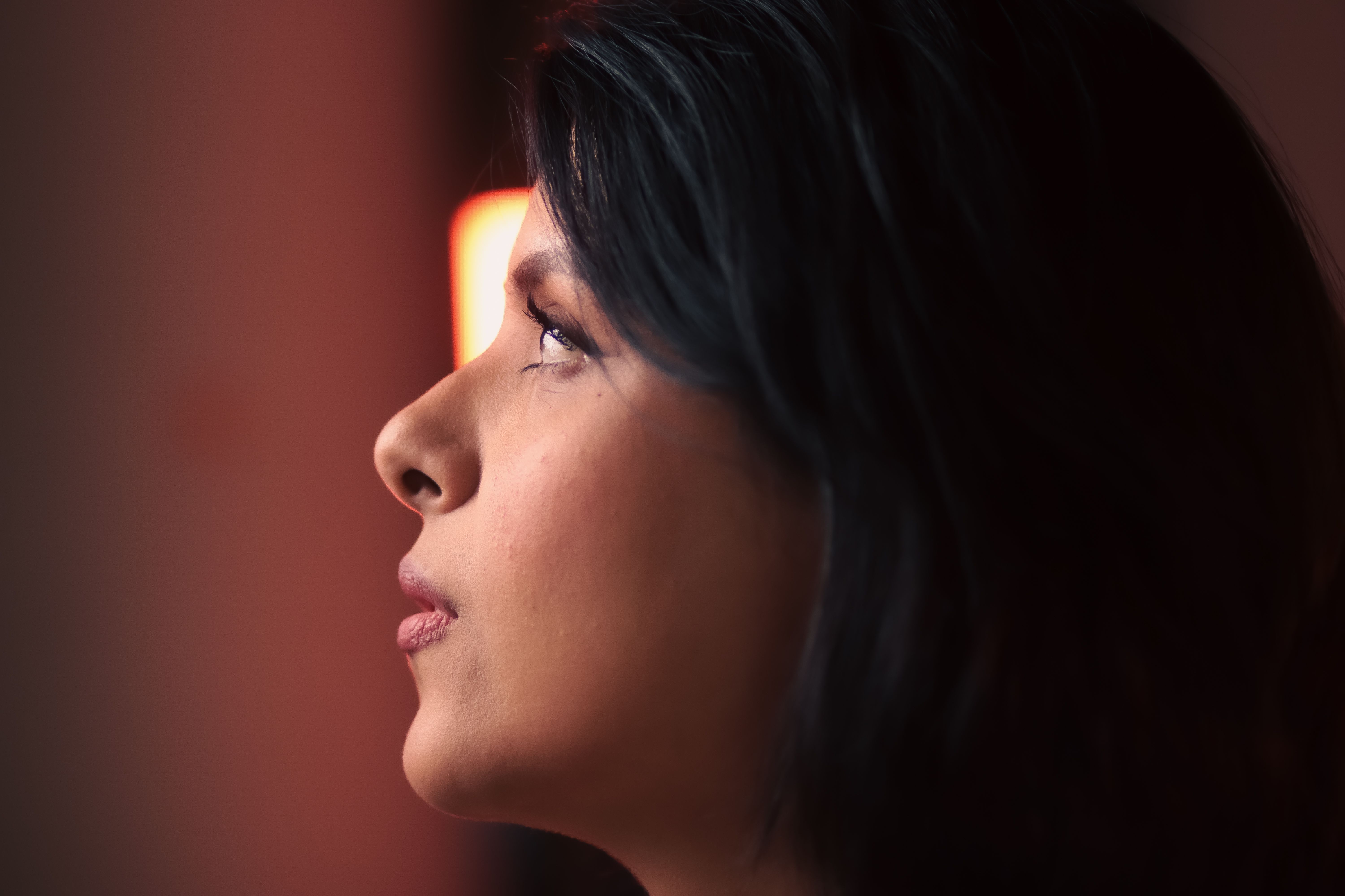 Profile Portrait with Artistic Lighting · Free Stock Photo