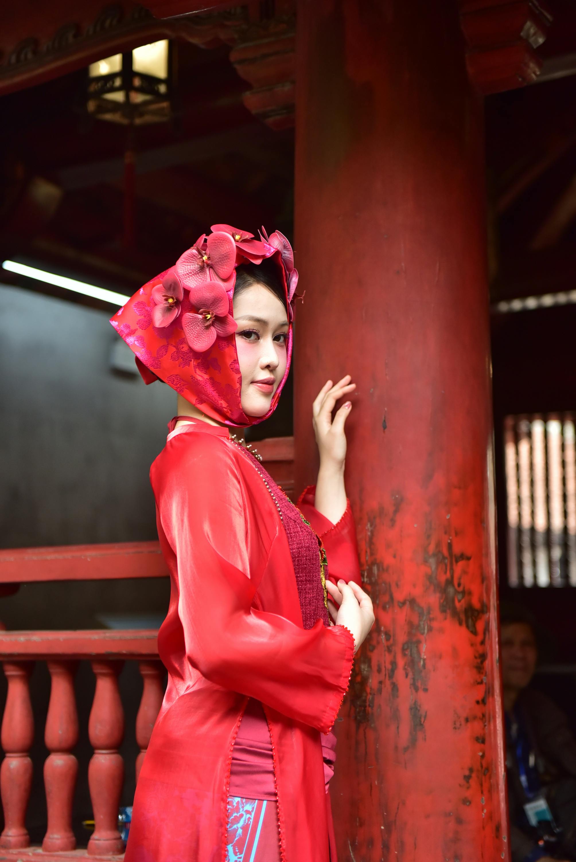 Traditional Asian Woman in Red Dress · Free Stock Photo