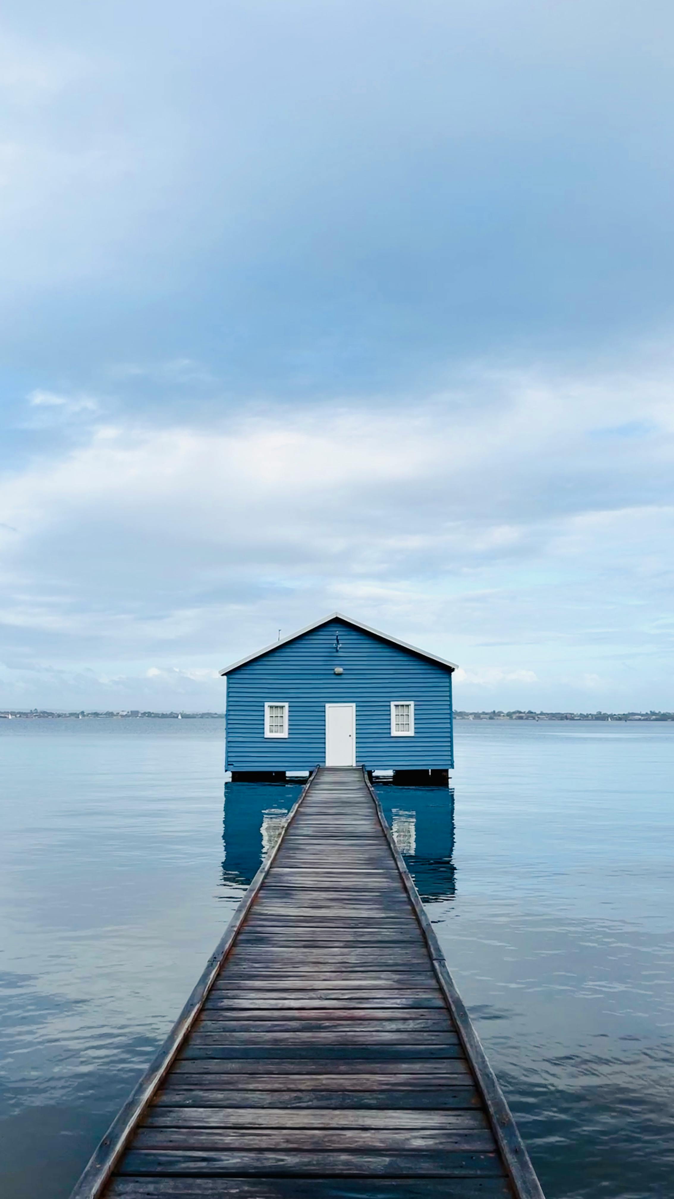 Wooden House on Pier on Sea Shore · Free Stock Photo