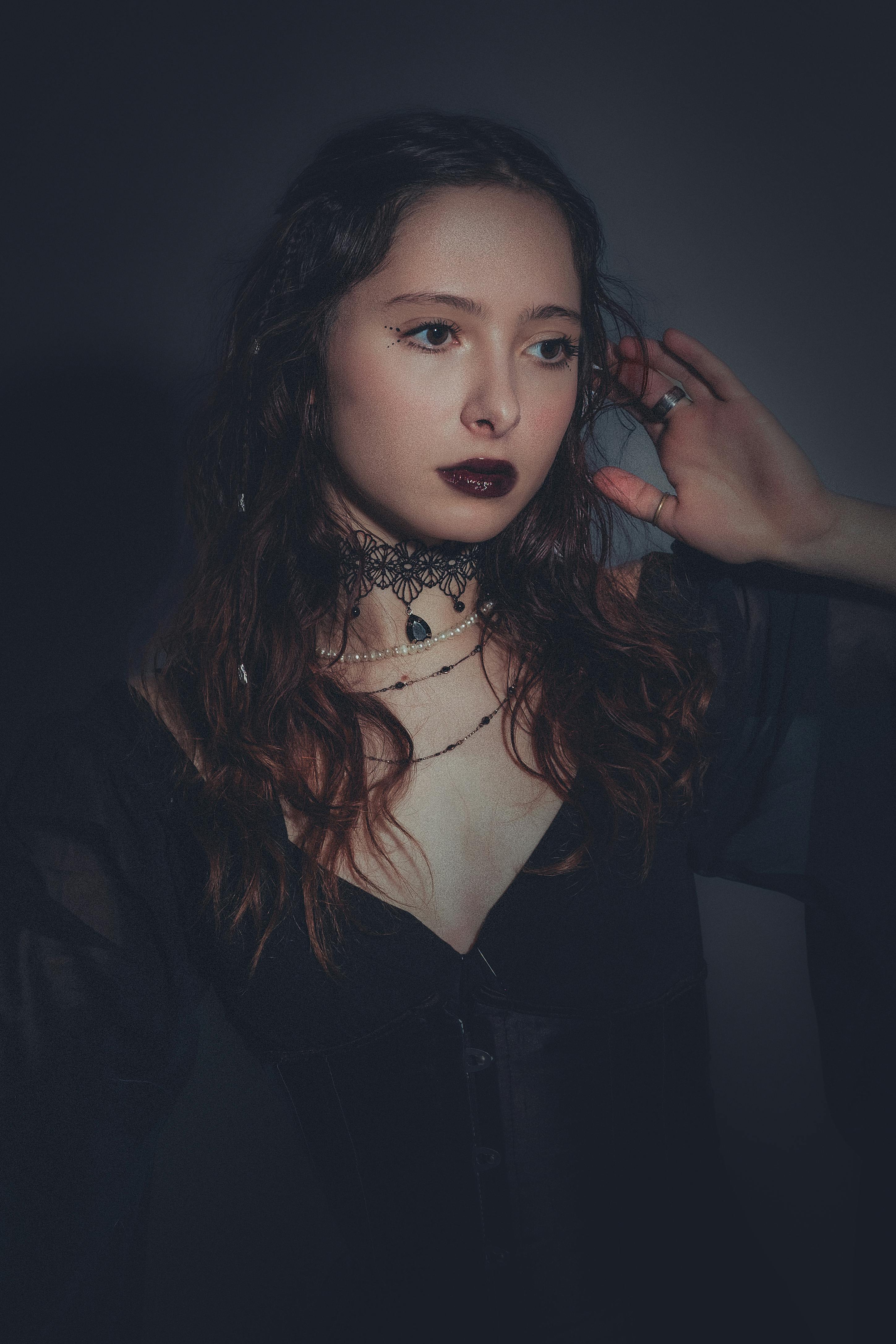 Gothic Style Portrait of a Woman with Jewelry · Free Stock Photo