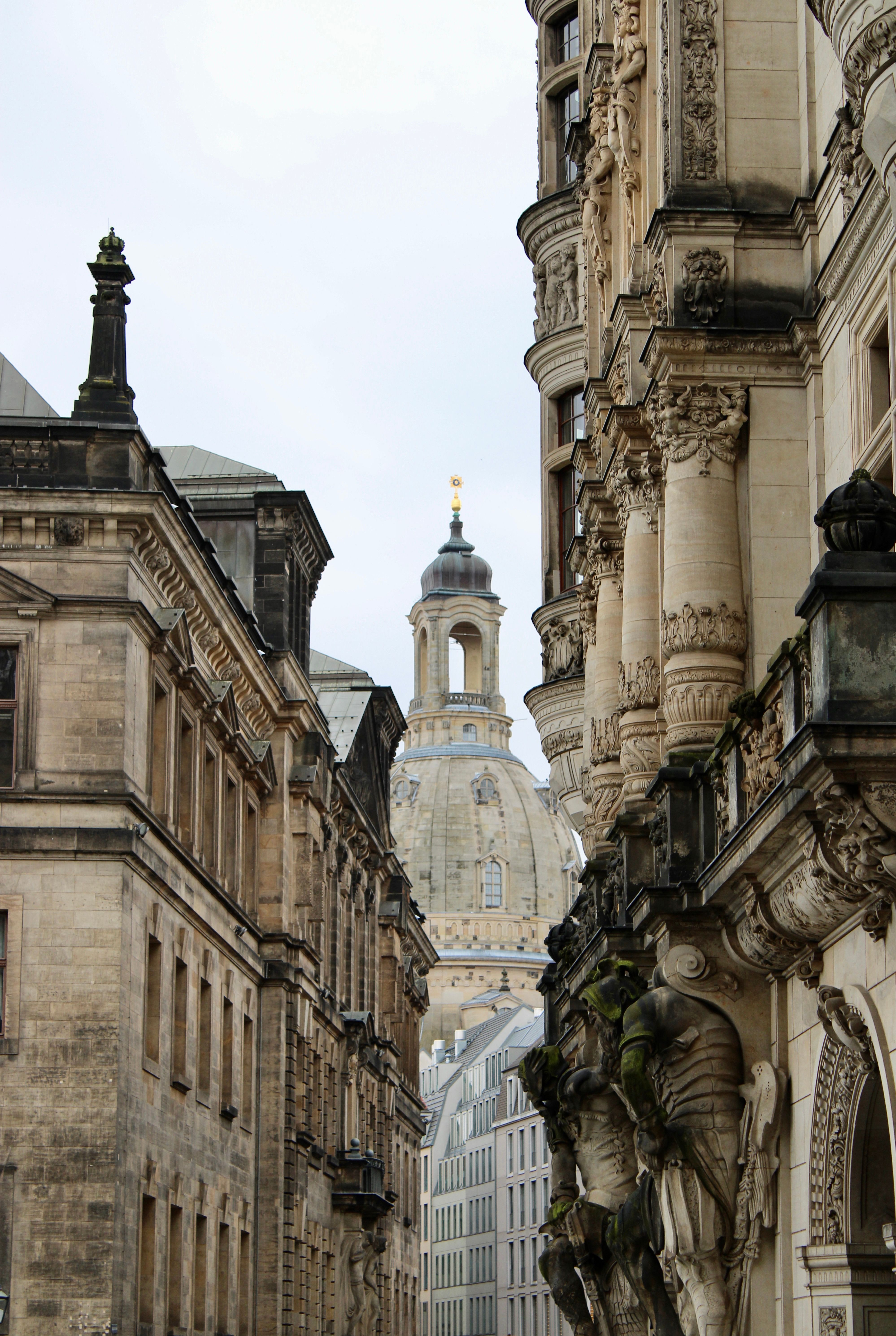 Historic Dresden Architecture with Frauenkirche Dome · Free Stock Photo