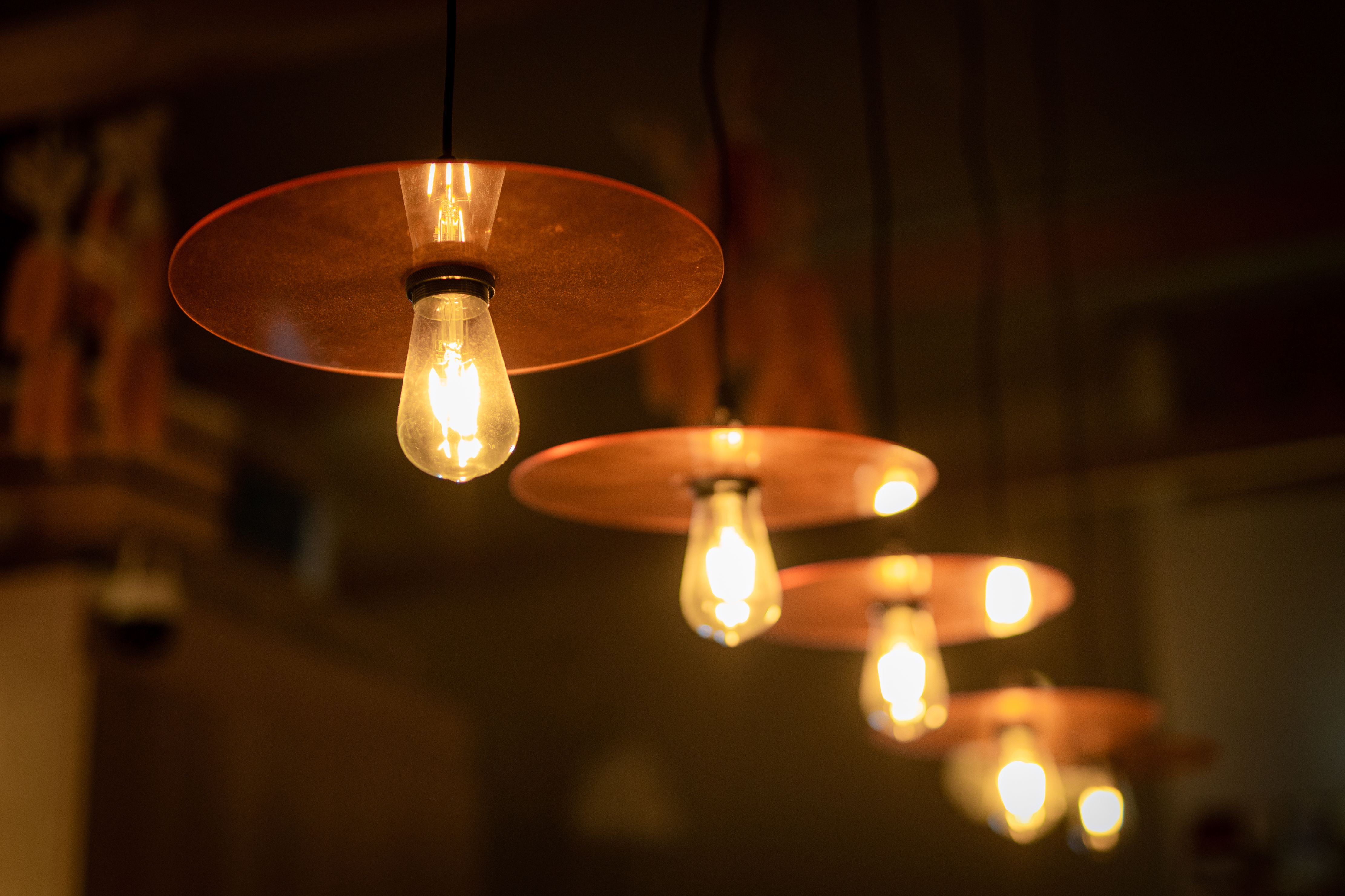Warm Ambient Lighting with Vintage Bulbs · Free Stock Photo