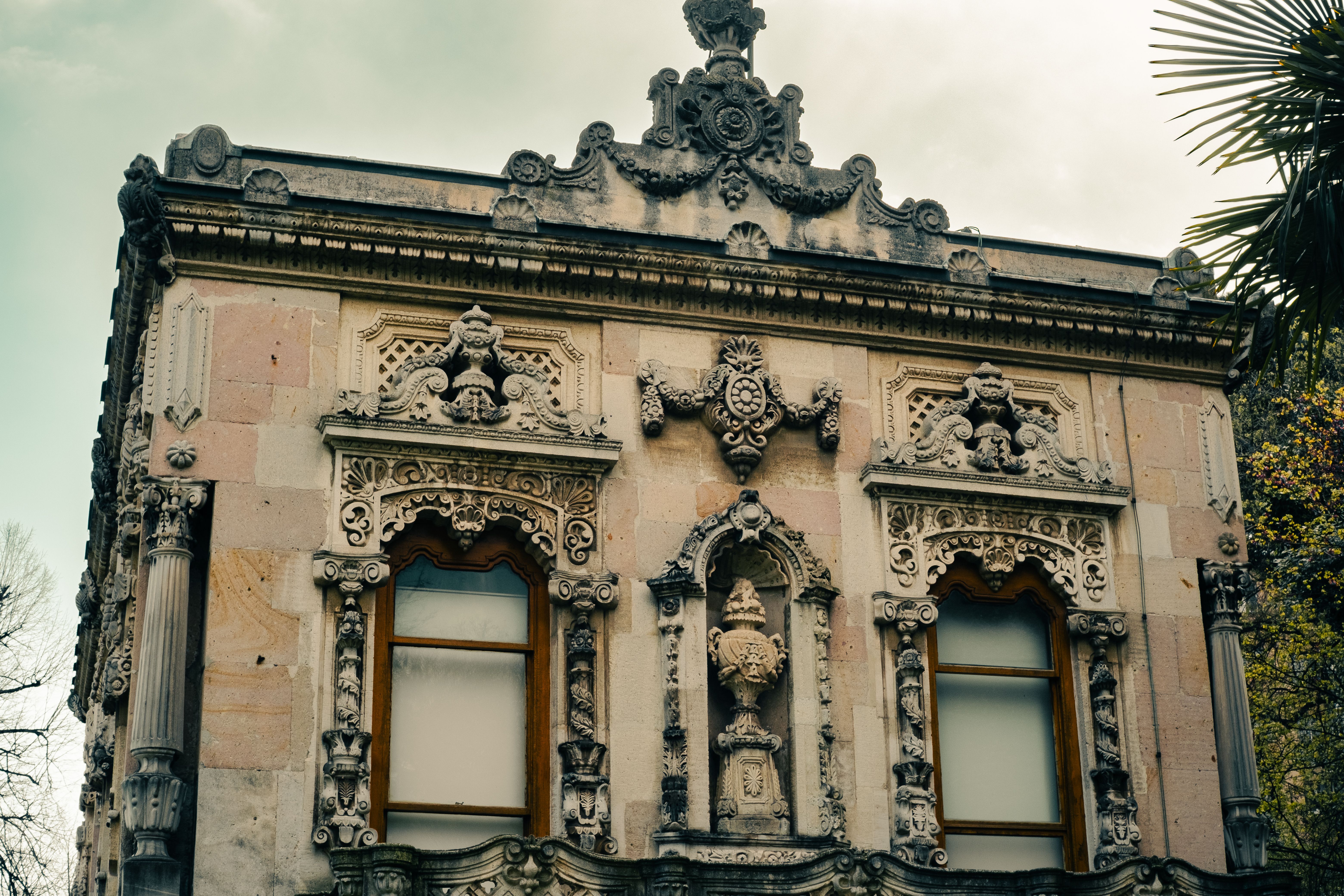 Ornate Historic Building Facade in Fall · Free Stock Photo