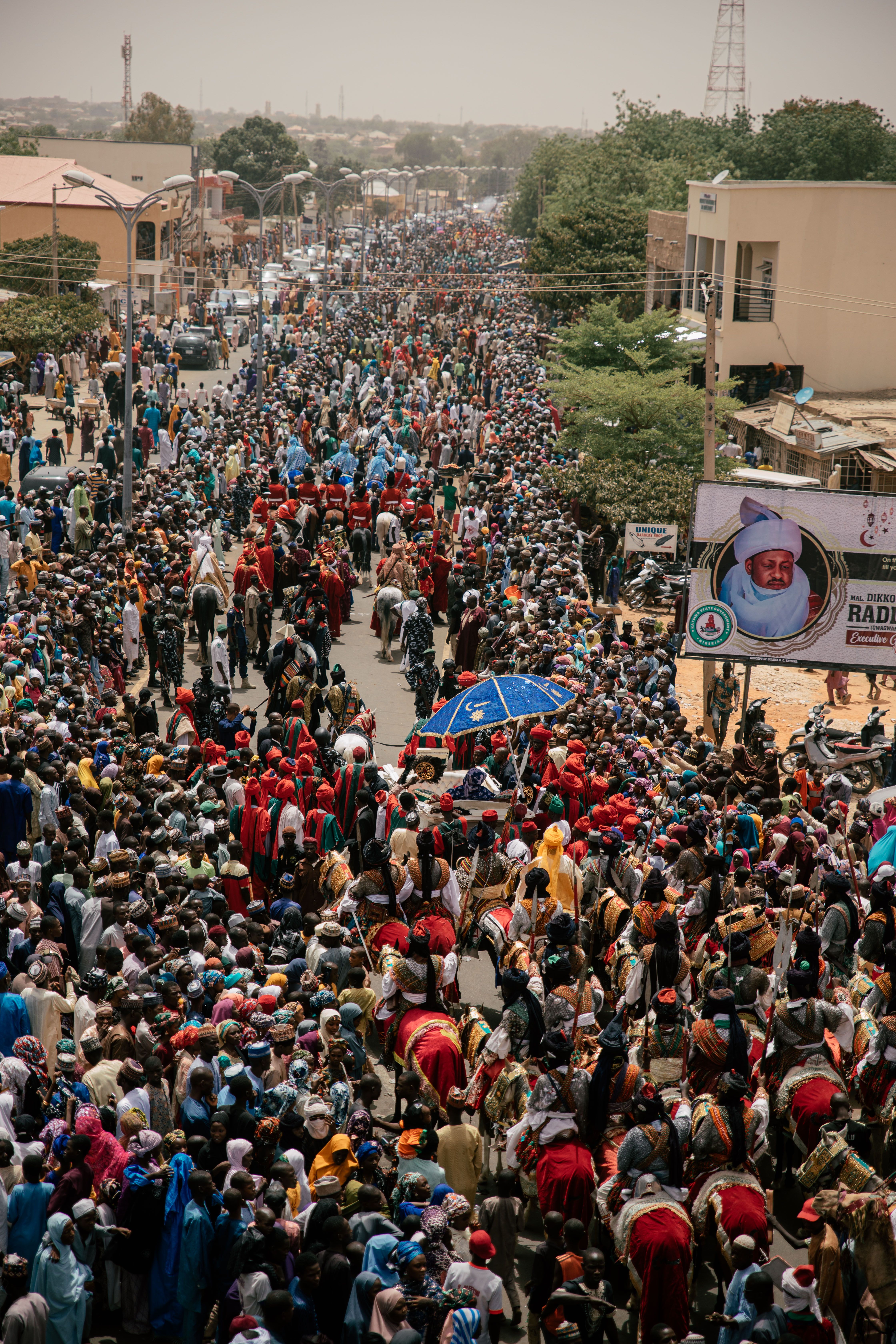 Crowded Street Procession in Outdoor Festival · Free Stock Photo