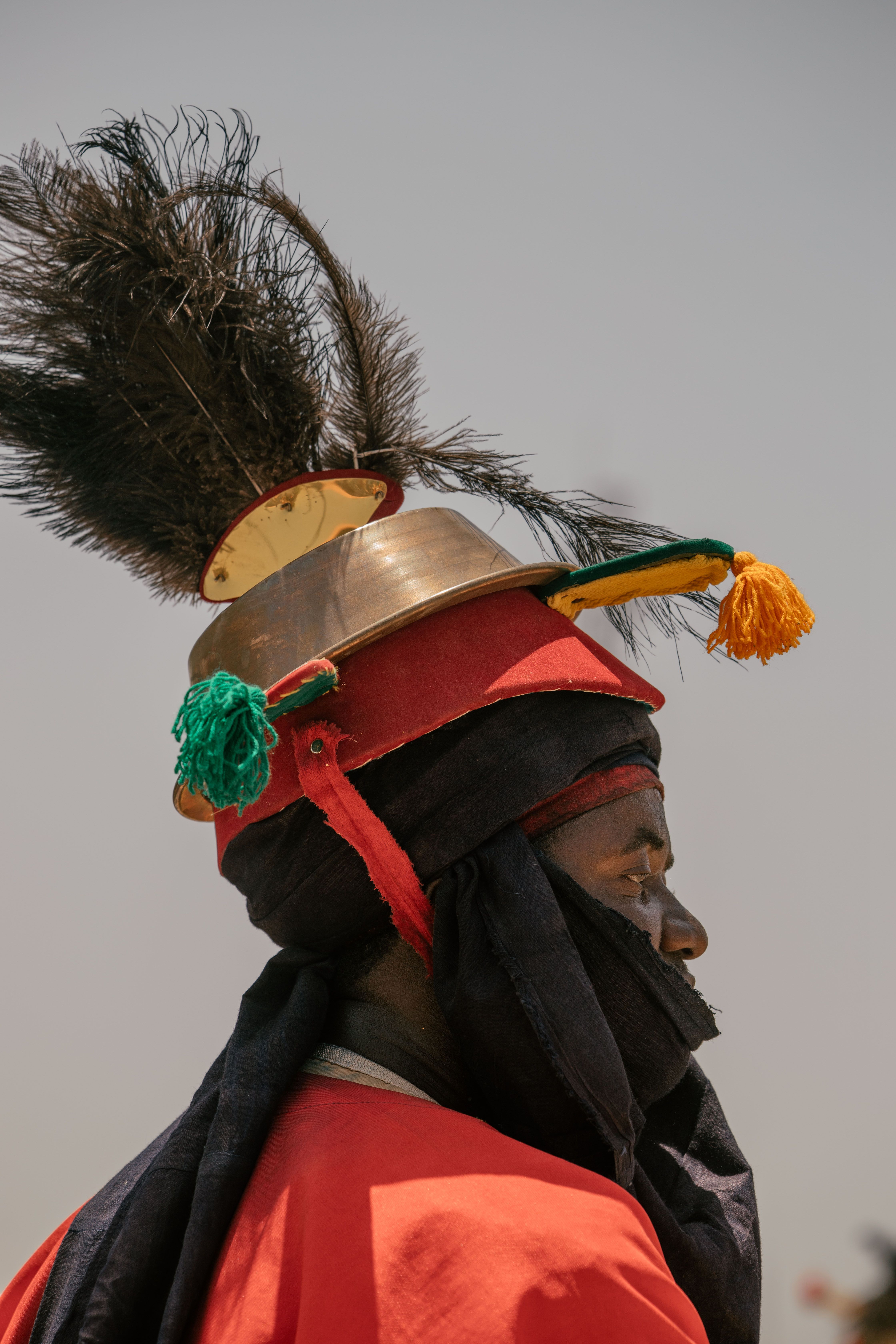 Traditional African Warrior with Cultural Headwear · Free Stock Photo