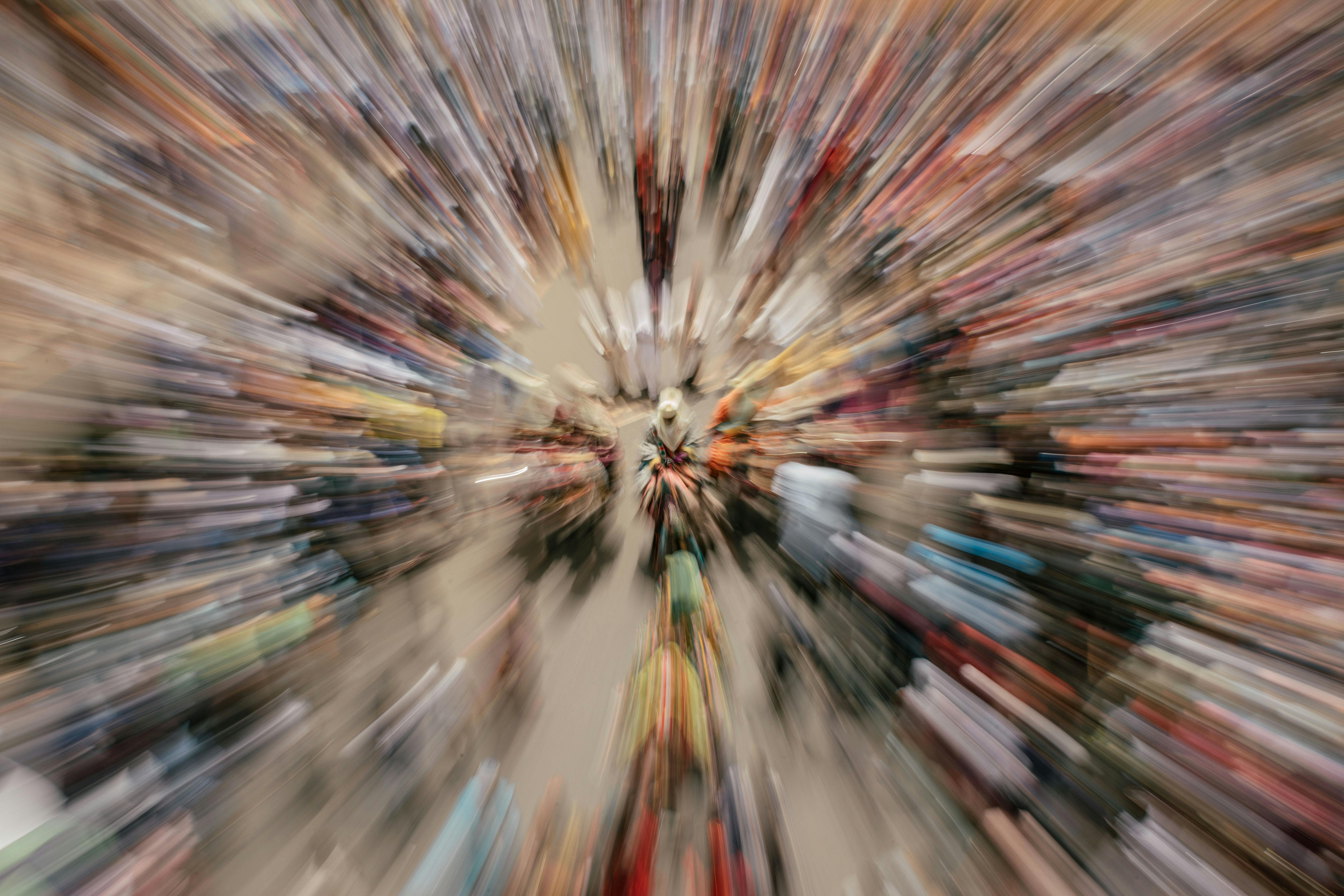 Dynamic Crowd Motion with Zoom Blur Effect · Free Stock Photo