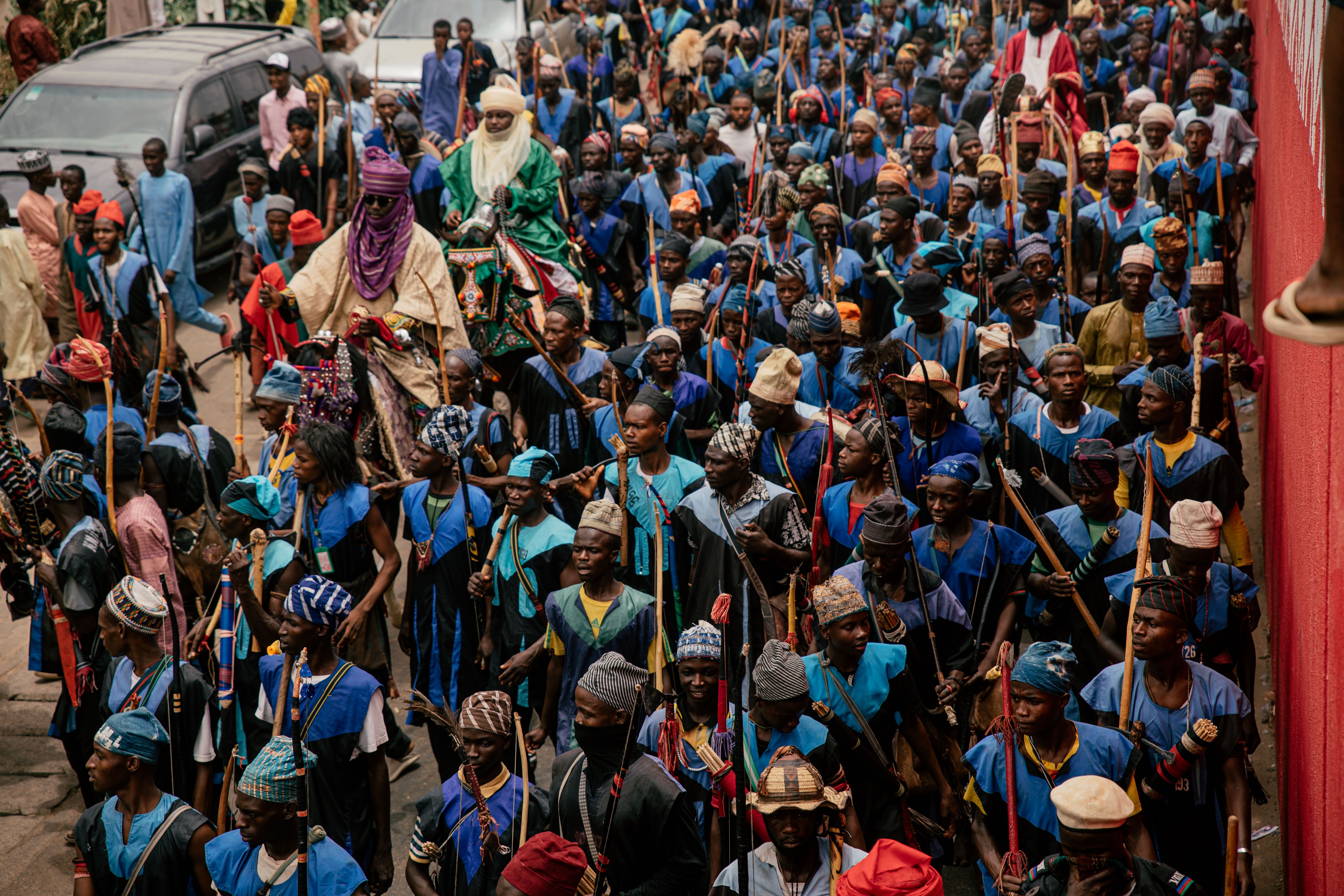 Colorful Cultural Parade in Urban Streets · Free Stock Photo