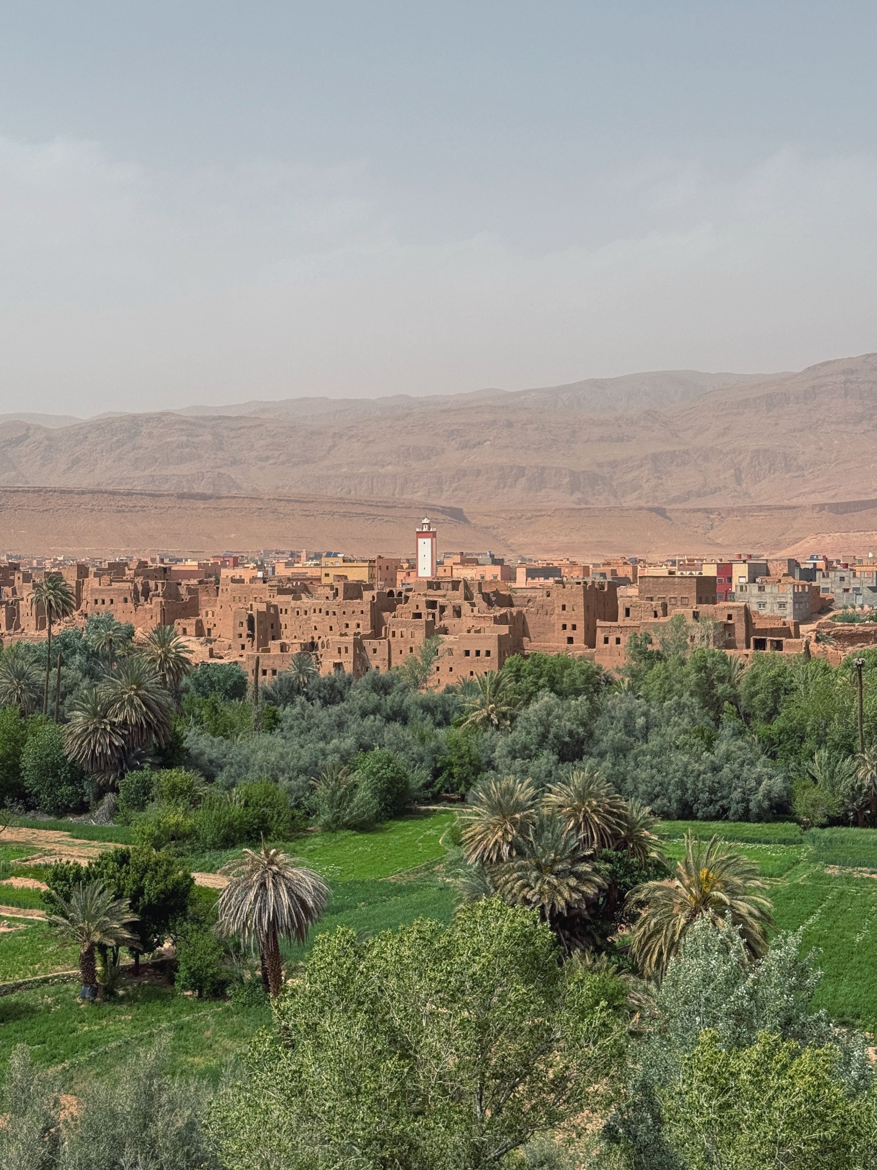 Aerial View of Vibrant Moroccan Desert Village · Free Stock Photo