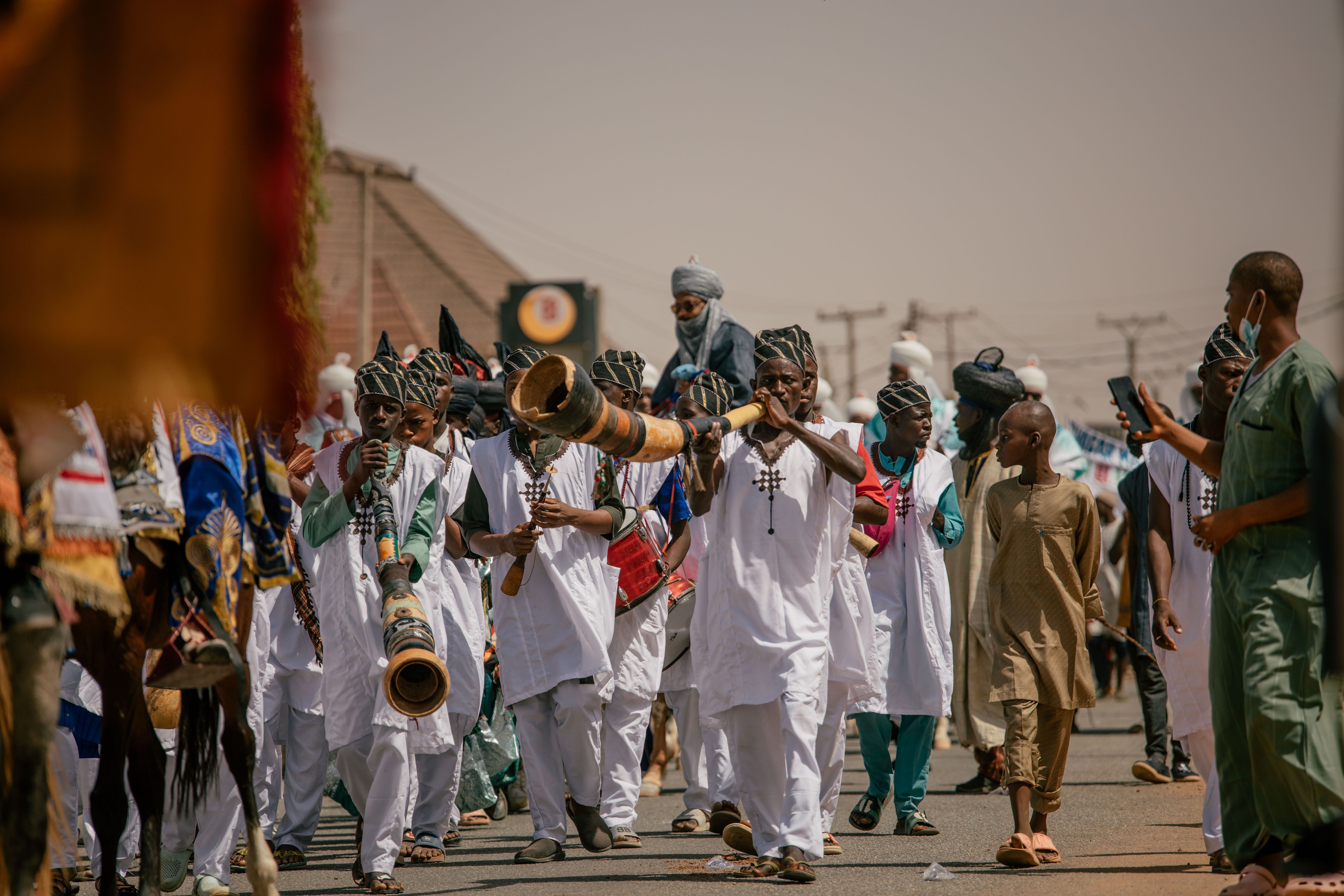 Traditional Parade with Musicians in Africa · Free Stock Photo