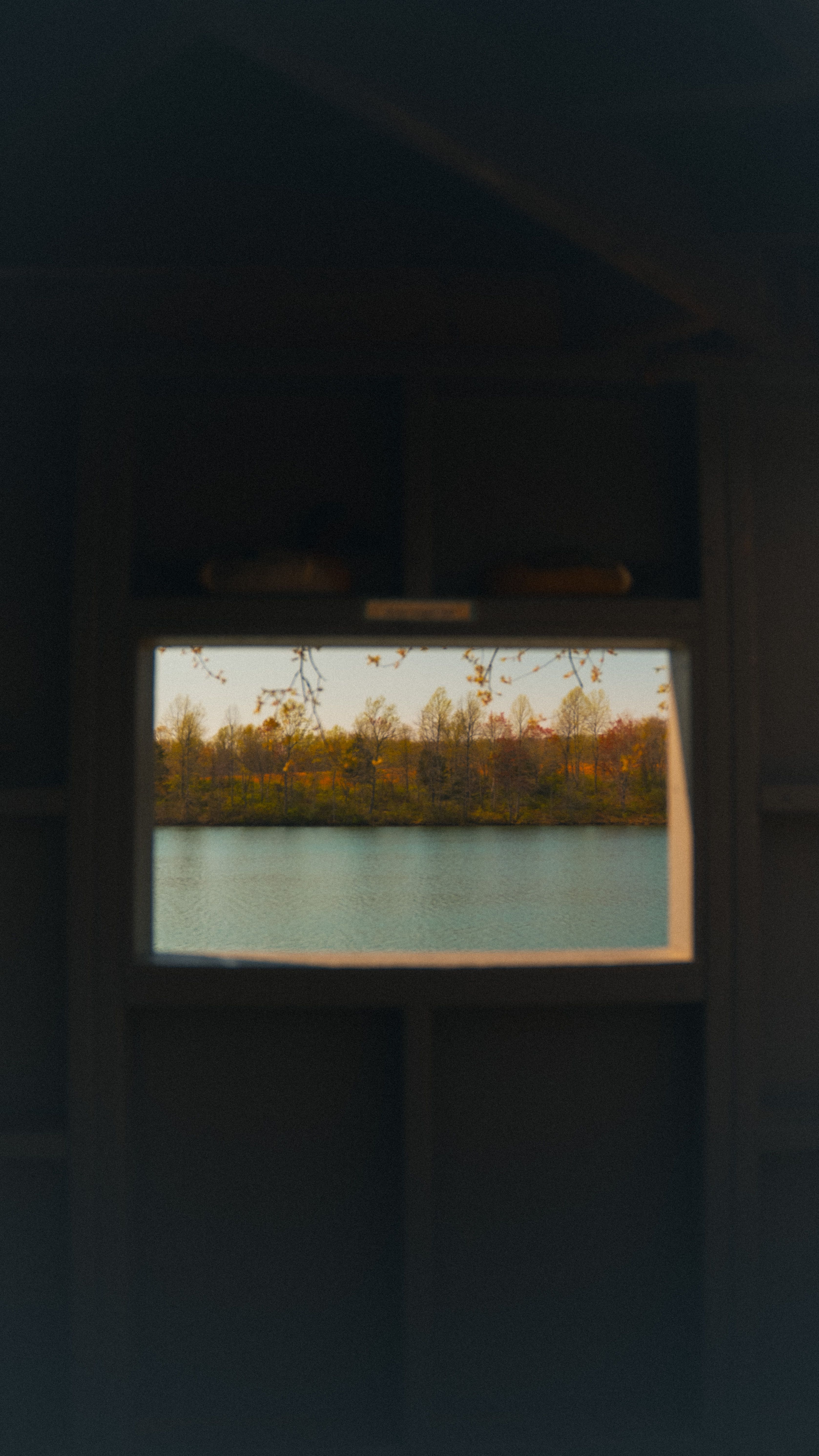 Scenic Autumn View from a Cabin Window · Free Stock Photo