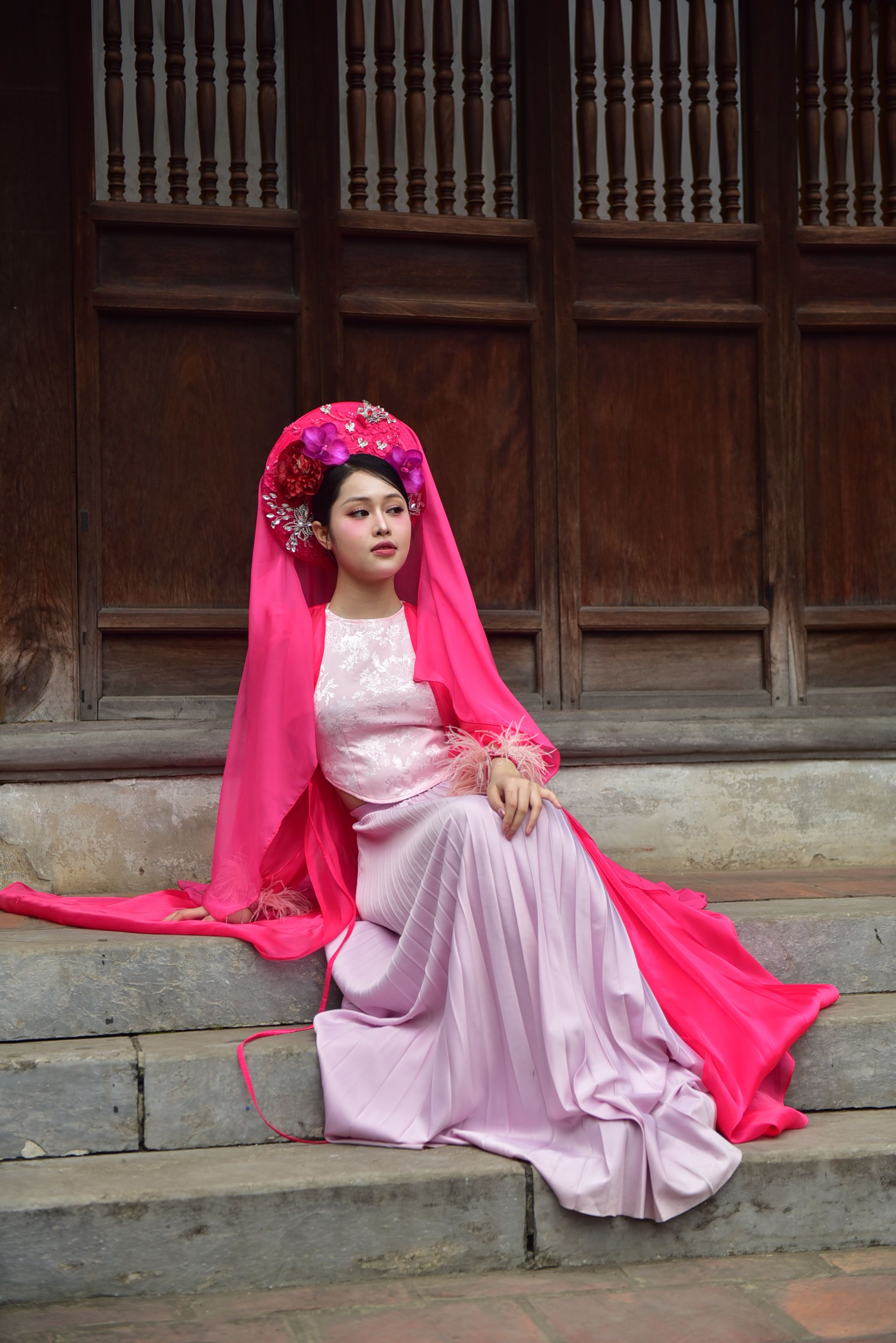 Traditional Asian Dress Portrait of Young Woman · Free Stock Photo