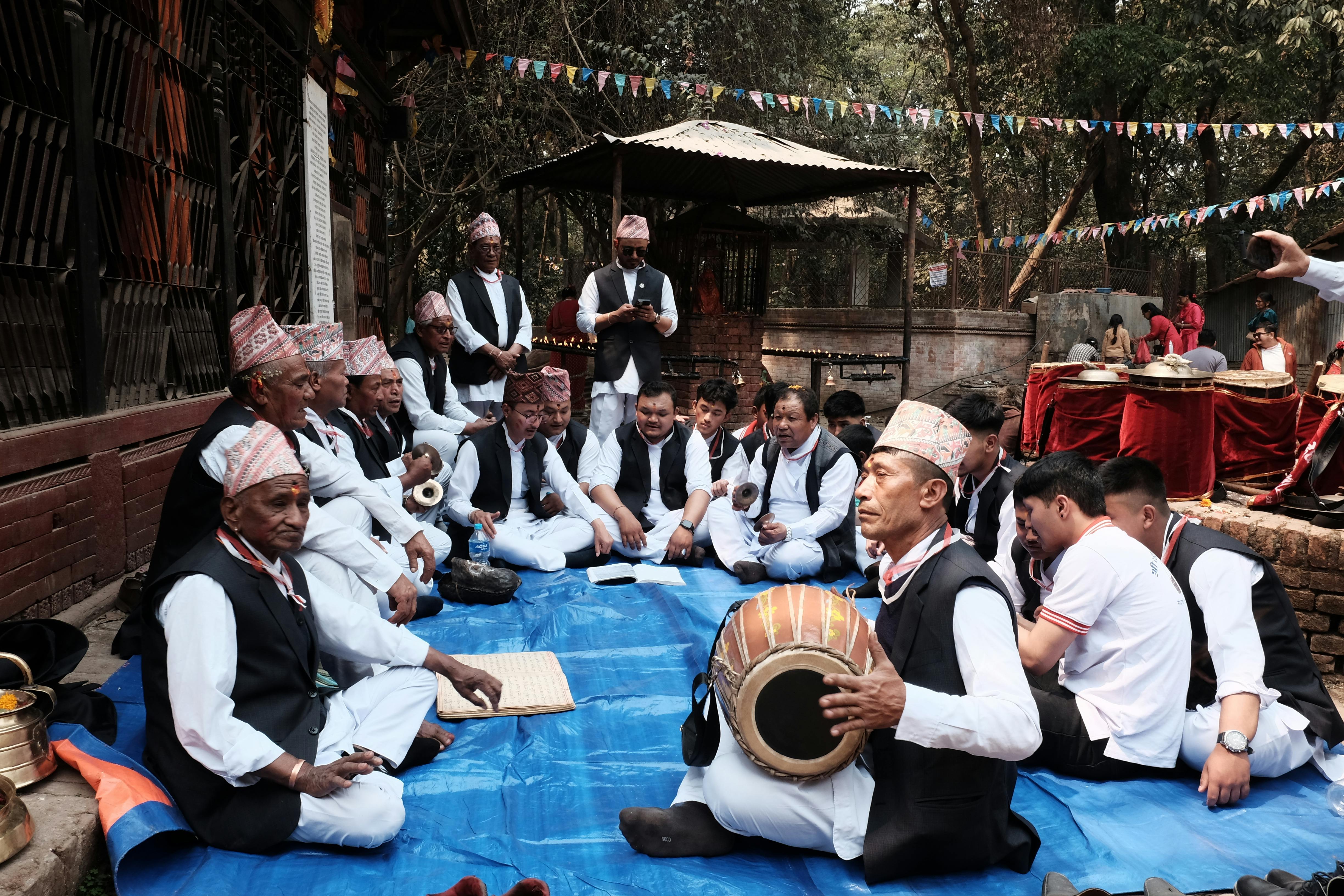Traditional Newari Musicians in Nepal Celebrating Culture · Free Stock ...