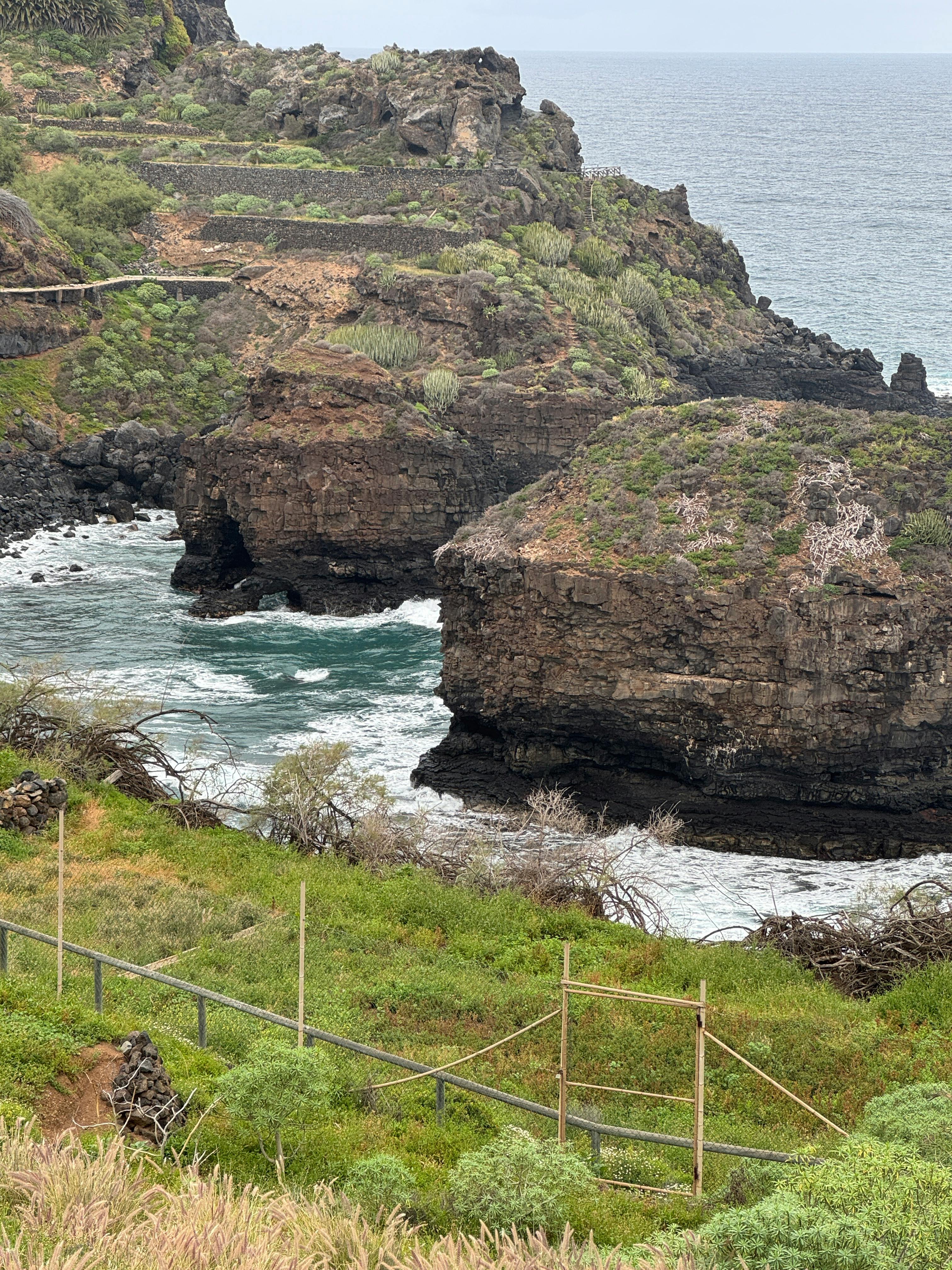 Rugged Coastal Cliffs and Ocean Waves View · Free Stock Photo