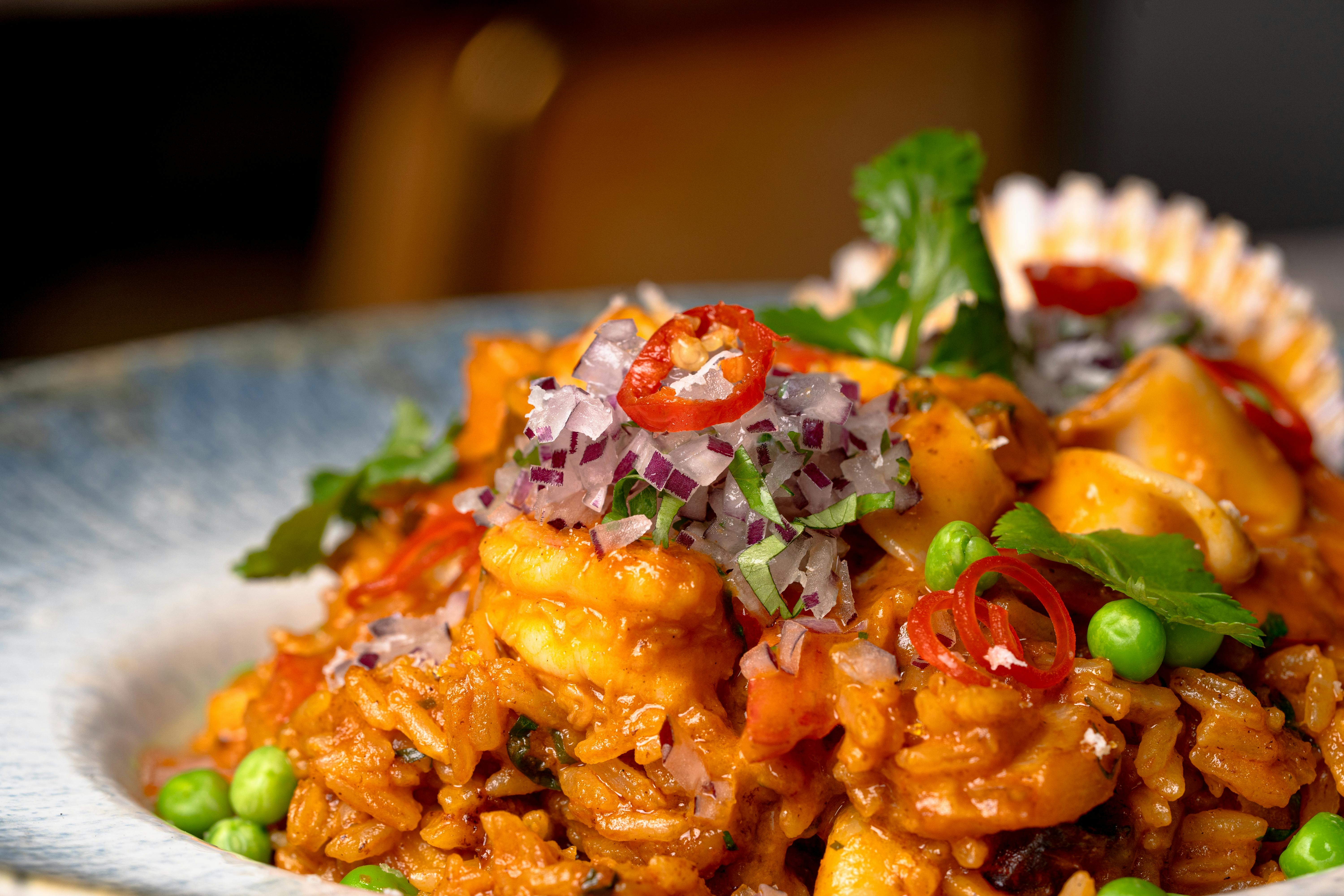 Close-up of Delicious Spicy Shrimp Fried Rice · Free Stock Photo