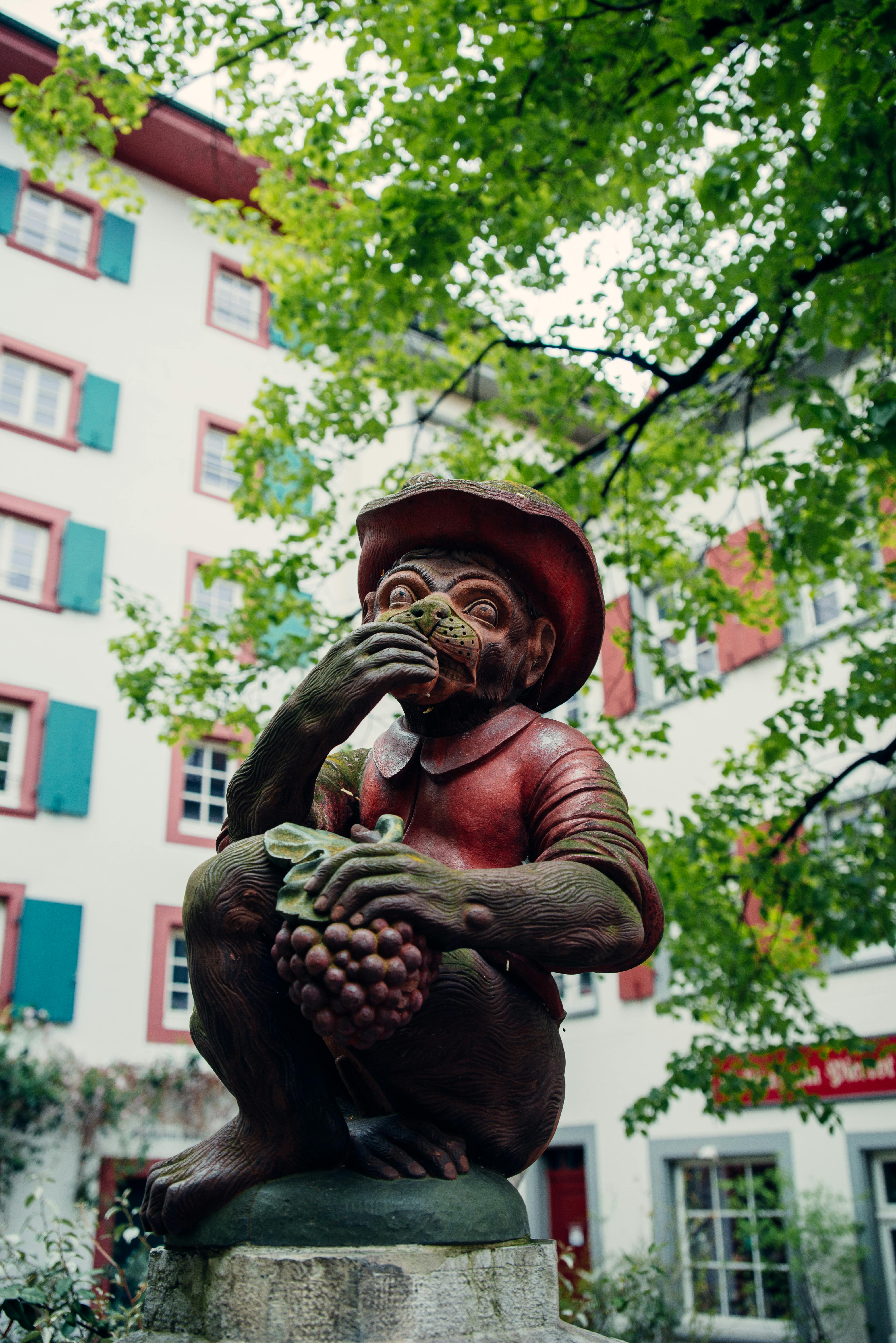 Charming Monkey Statue in Basel, Switzerland · Free Stock Photo