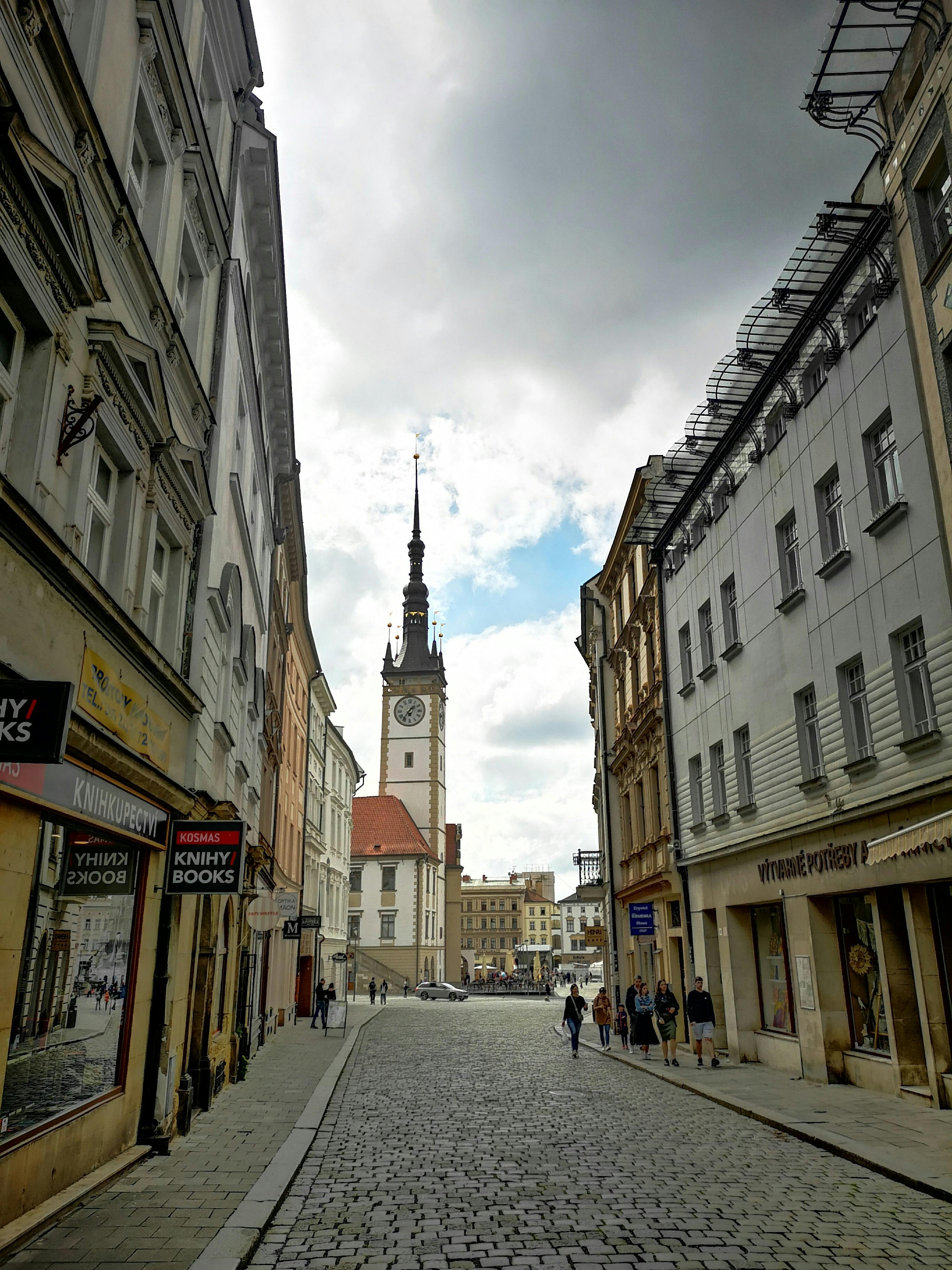 Historic Street View with Clock Tower in Europe · Free Stock Photo