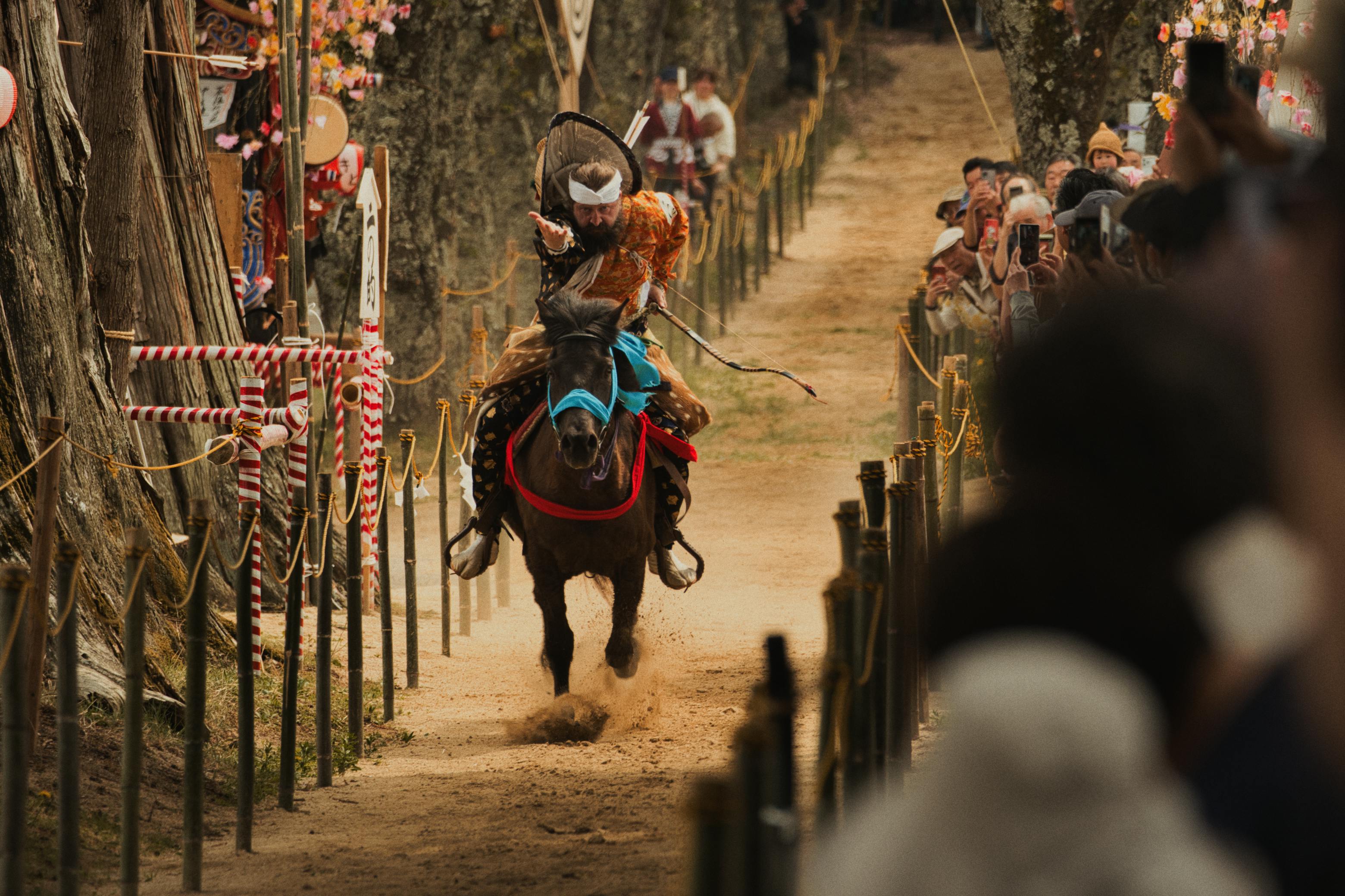 Traditional Yabusame Archer in Action · Free Stock Photo