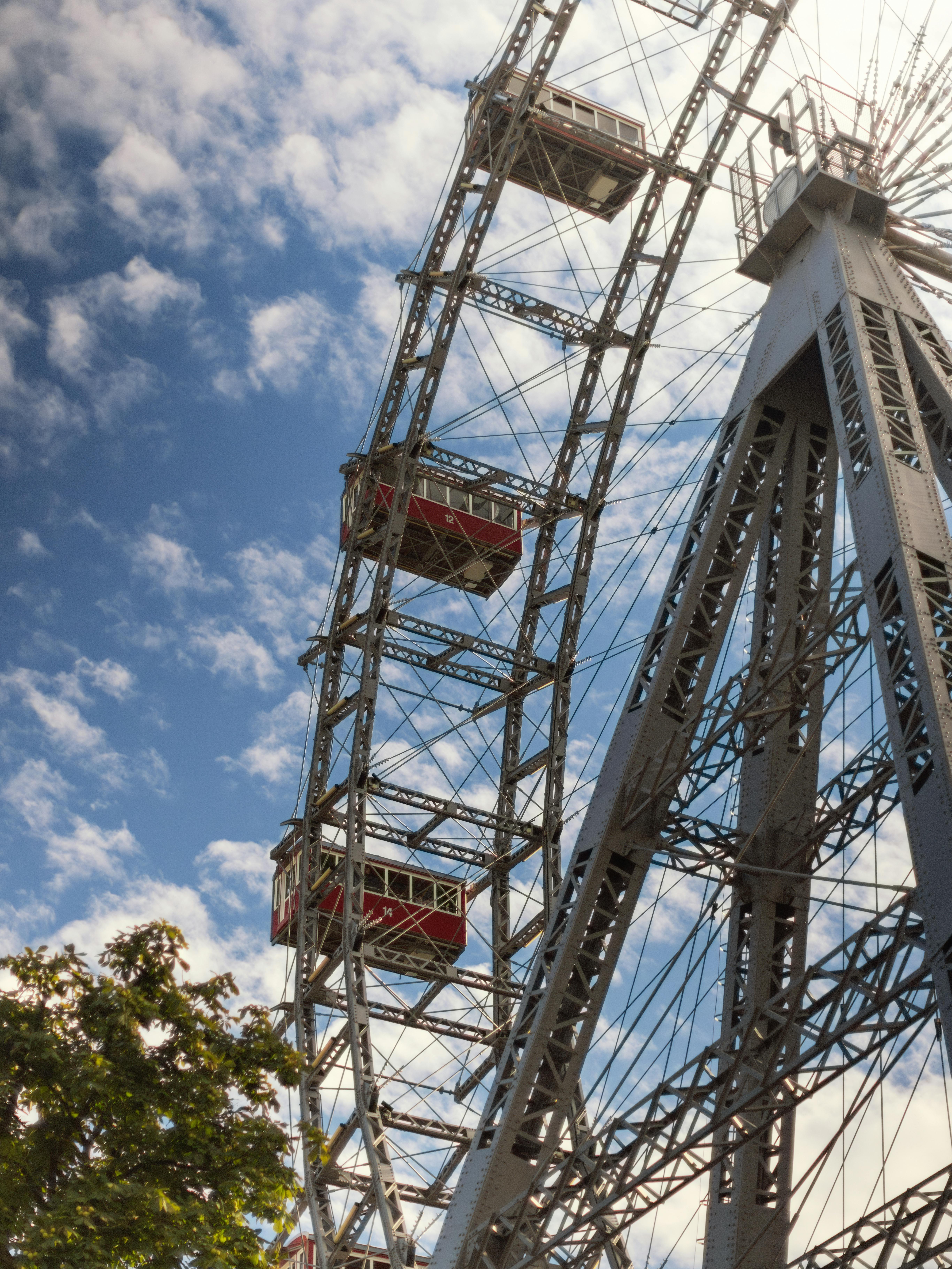 Iconic Vienna Ferris Wheel against Blue Sky · Free Stock Photo