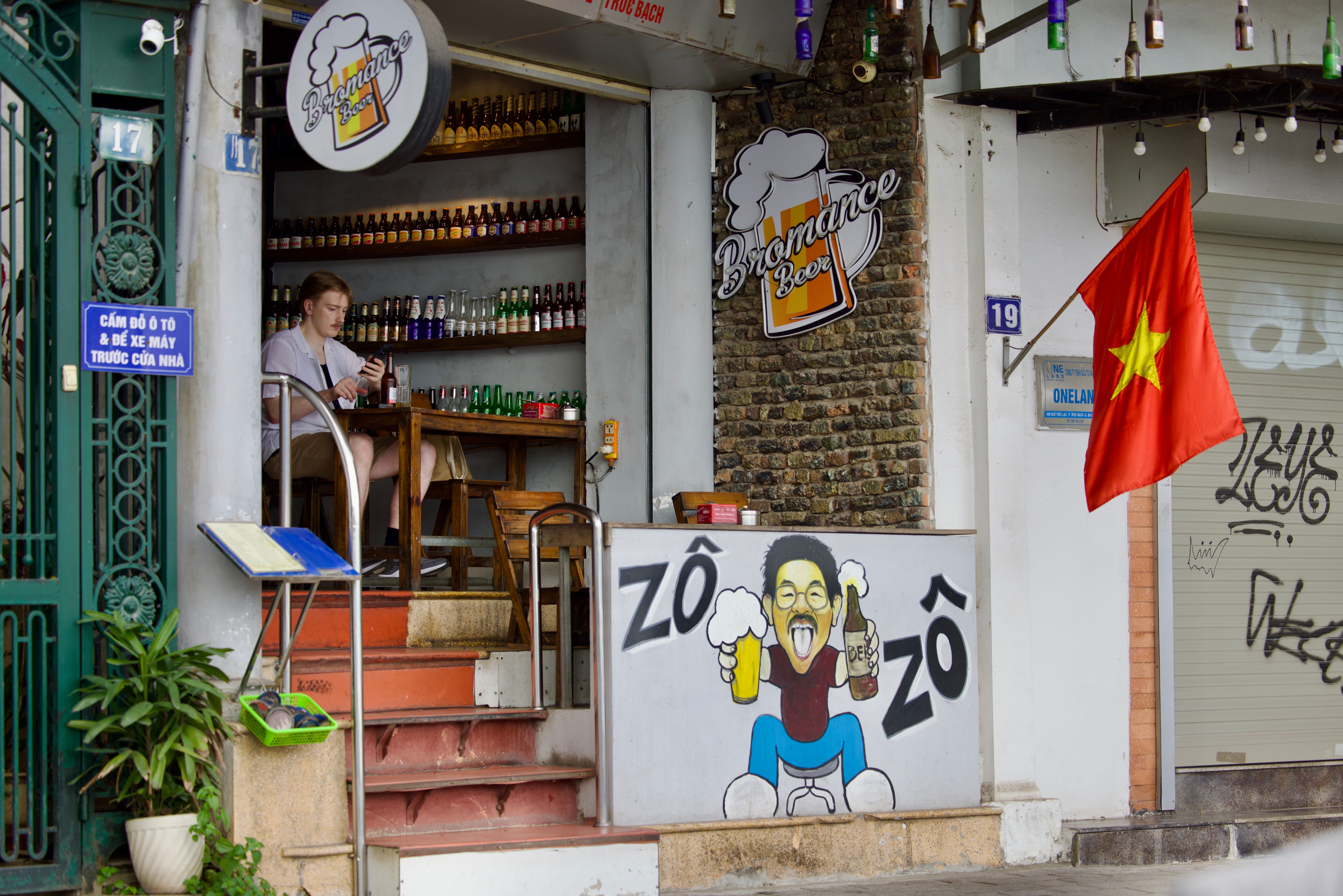 Vietnamese Street Bar Decor with Bromance Logo · Free Stock Photo