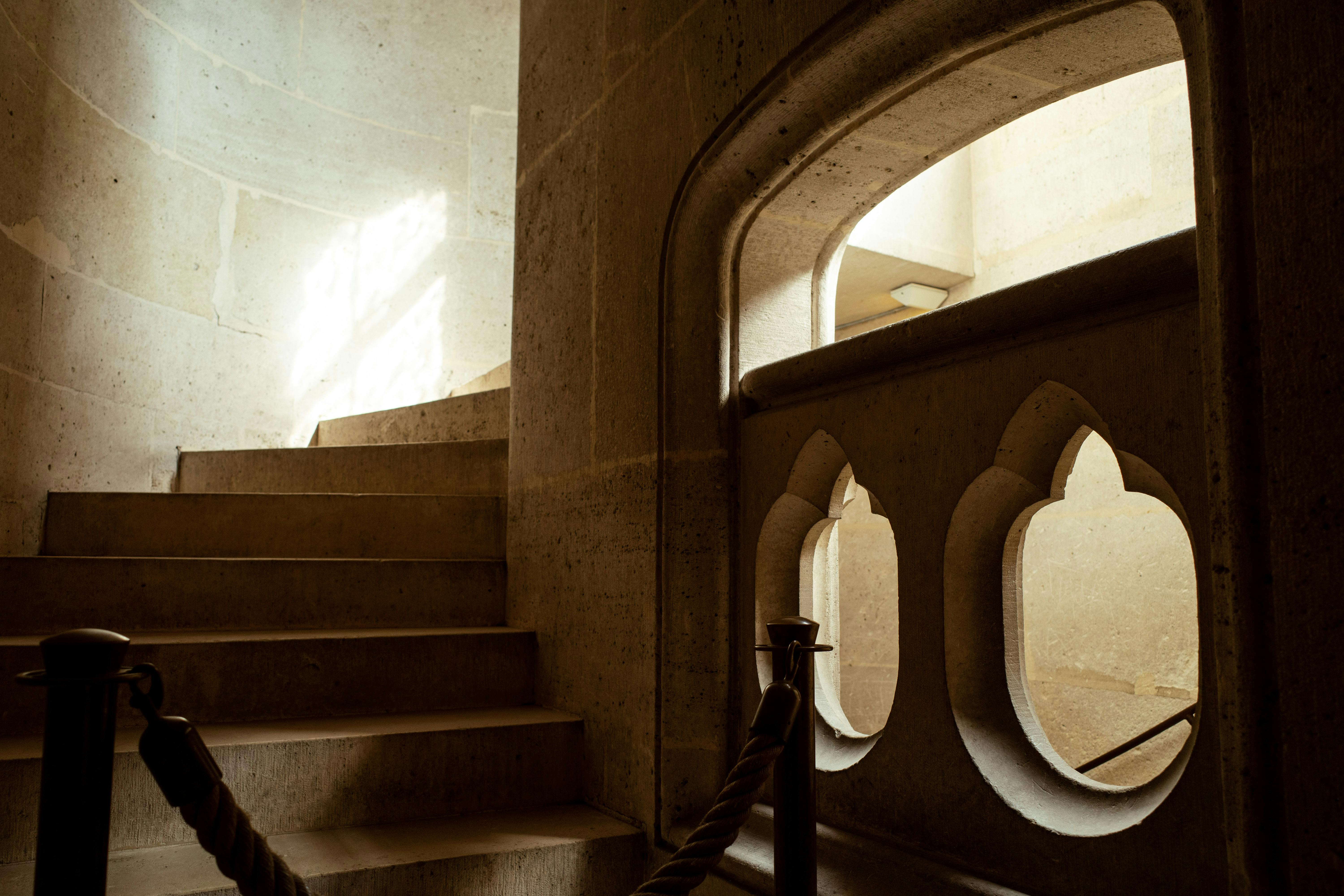 Historic Stone Staircase in Pierrefonds Castle · Free Stock Photo