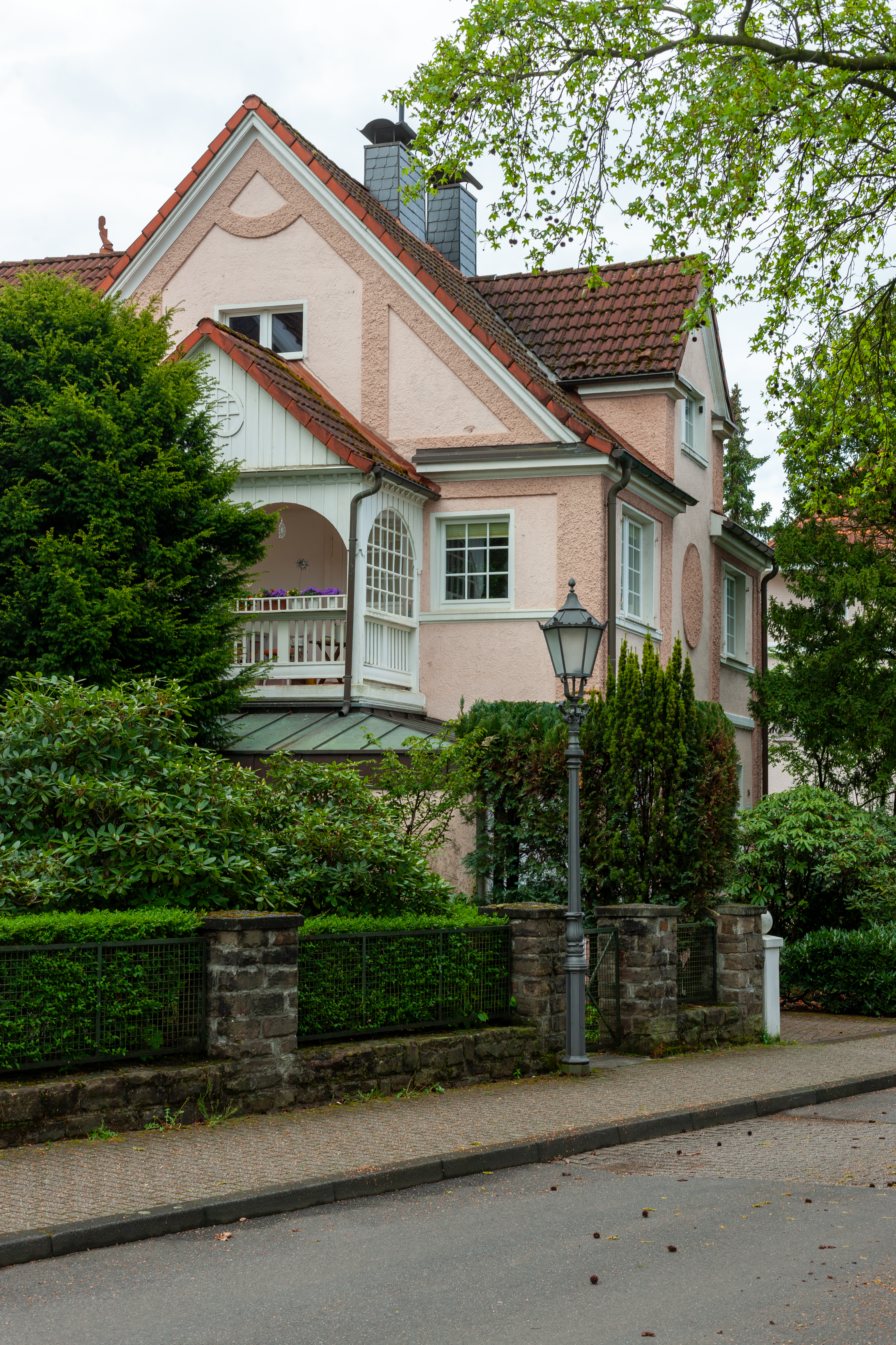 Charming Pink House in Lush Greenery Setting · Free Stock Photo