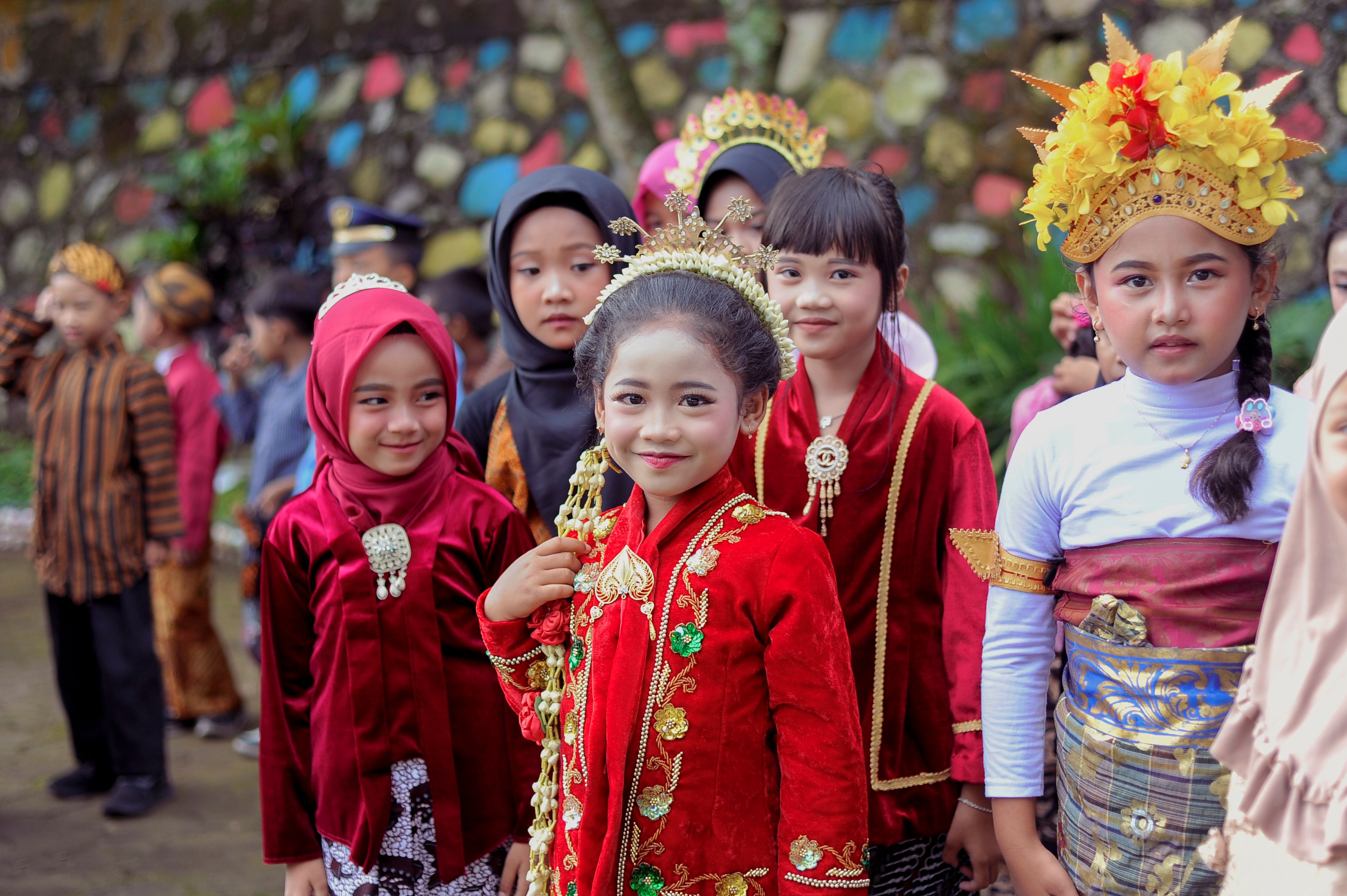 Children Celebrating Cultural Festival Outdoors · Free Stock Photo