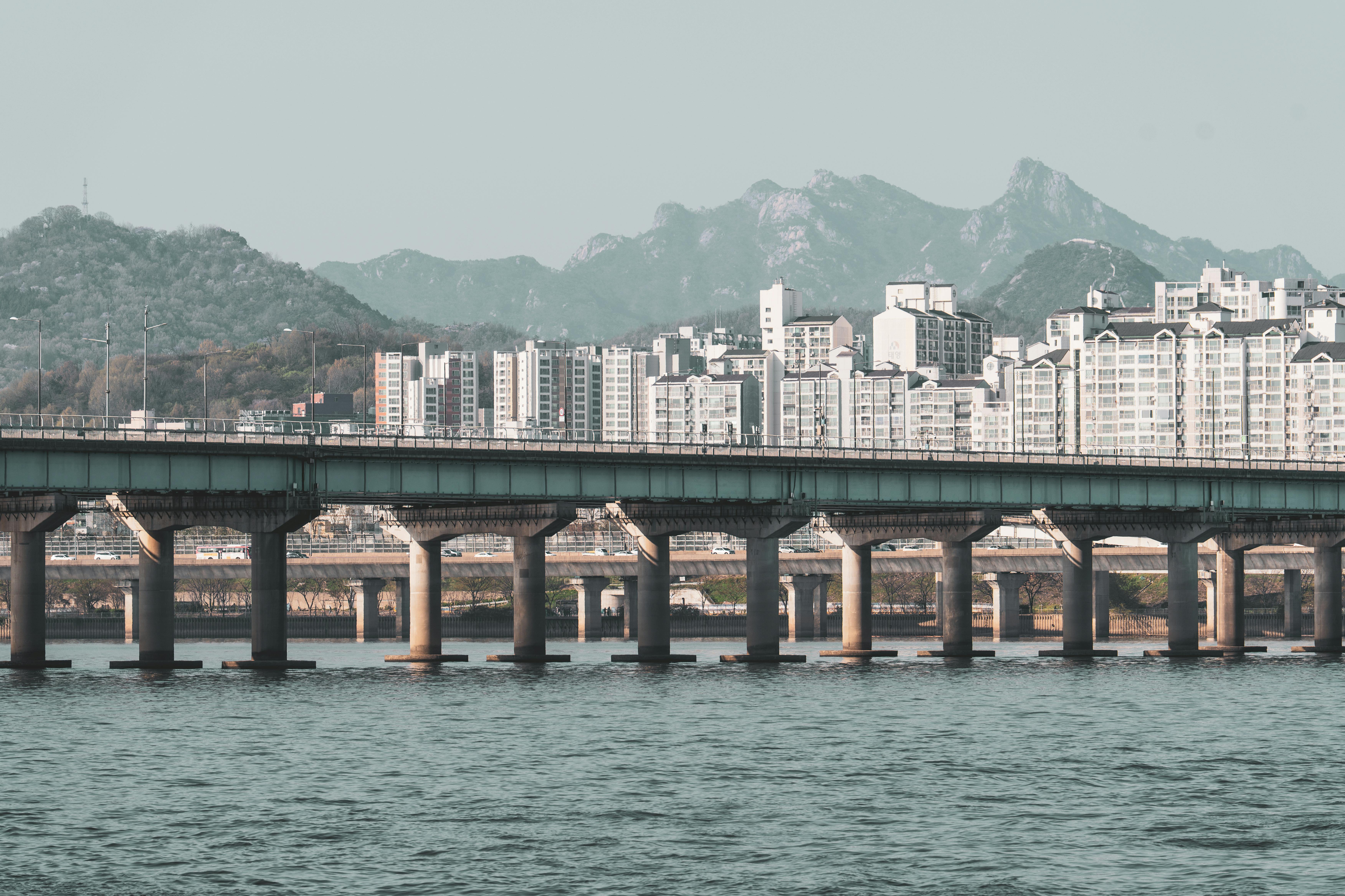 Seoul Bridge Over Han River with Cityscape · Free Stock Photo
