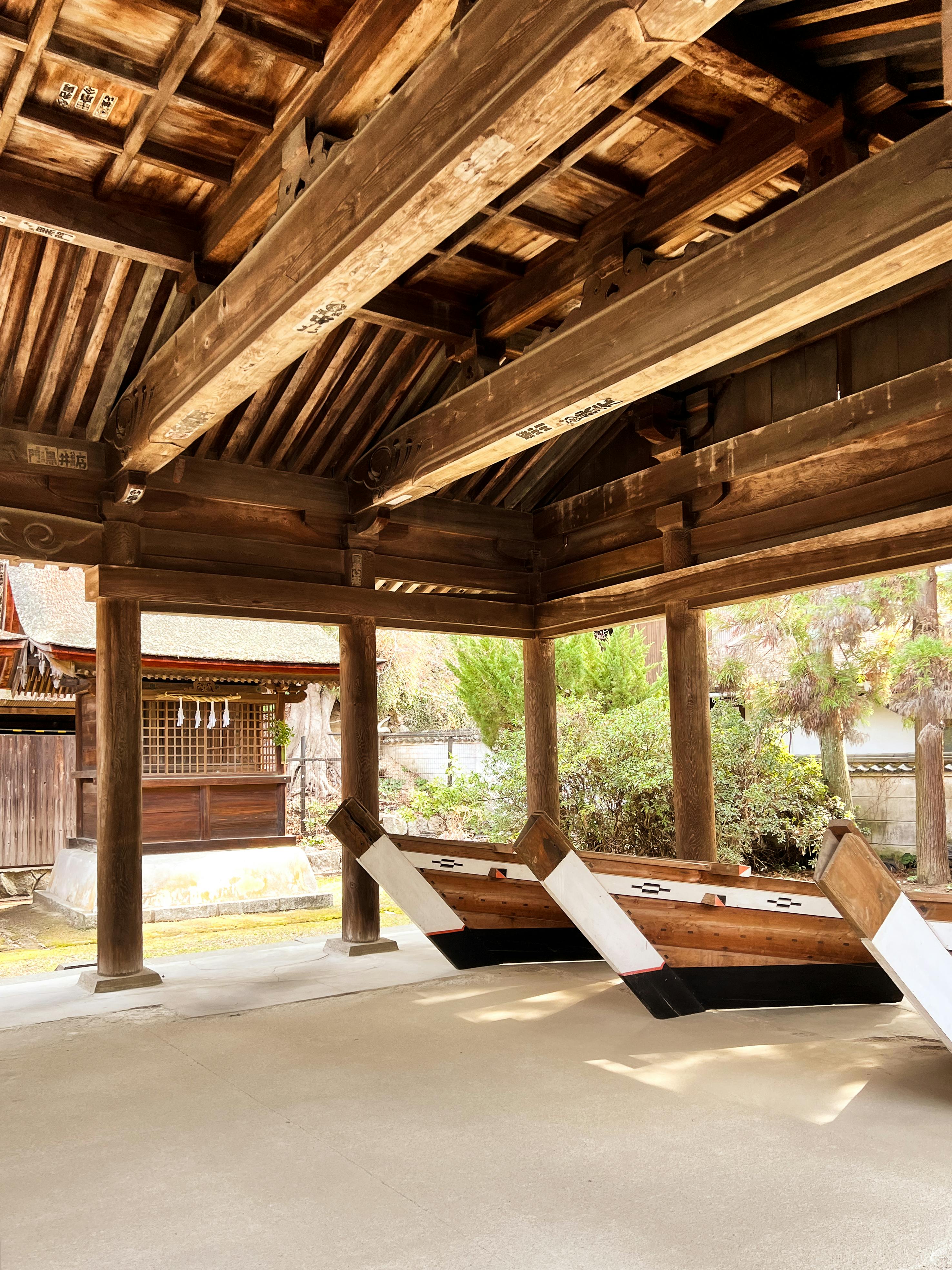 Traditional Japanese Wooden Shrine Interior · Free Stock Photo